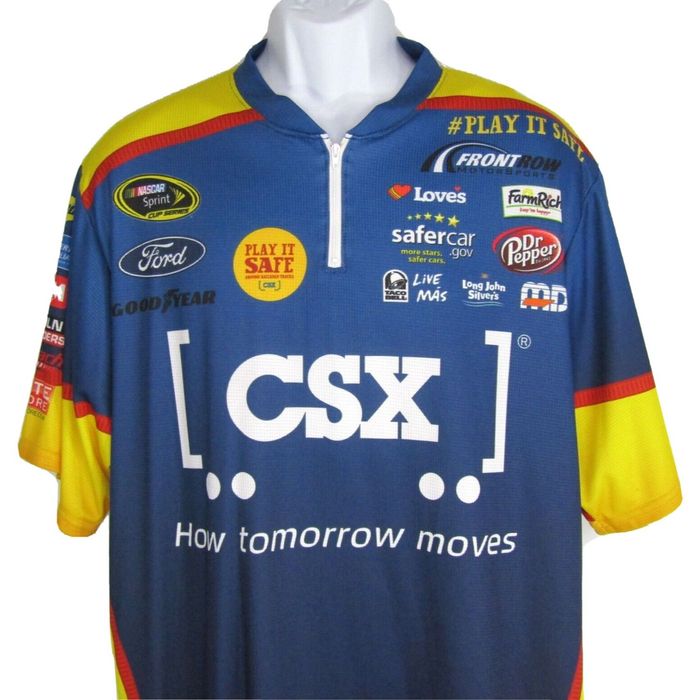 Other Nascar Pit Crew Shirt David Ragan CSX Trains RailRoad Ford R ...