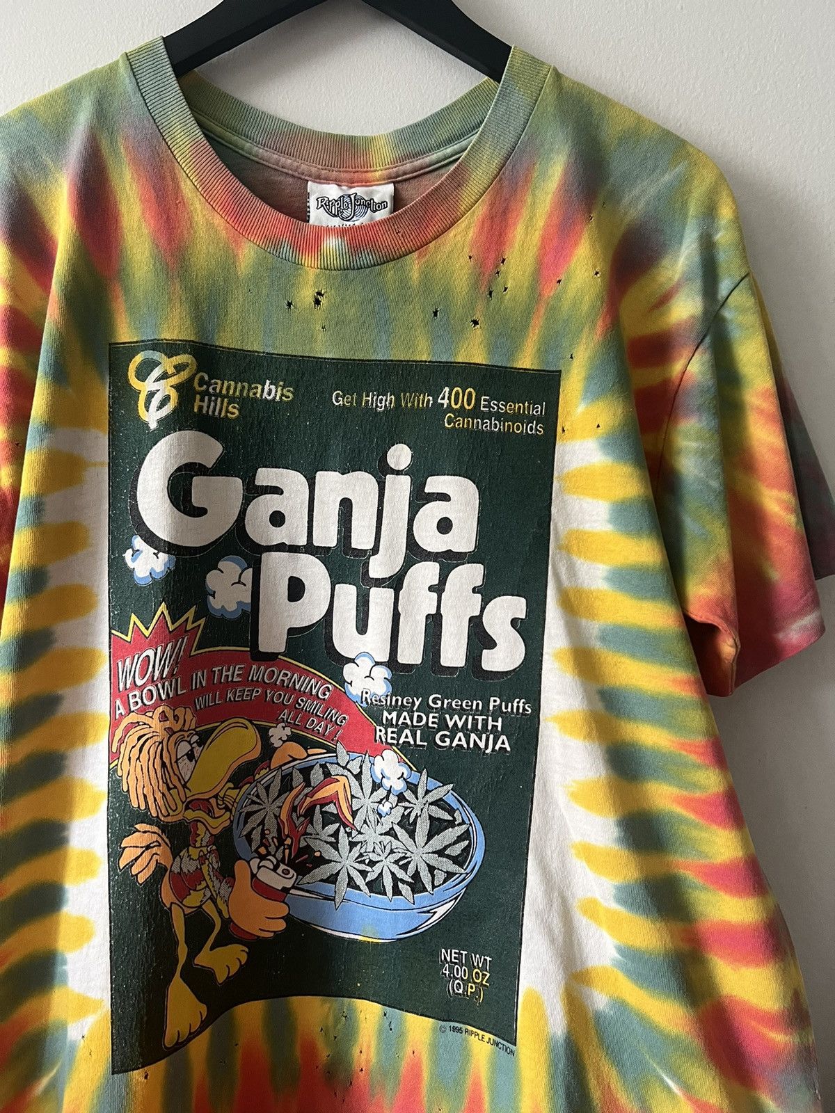 Vintage 1995 Single Stitch Ganja Puffs Rare Vintage Weed Art Tee | Grailed