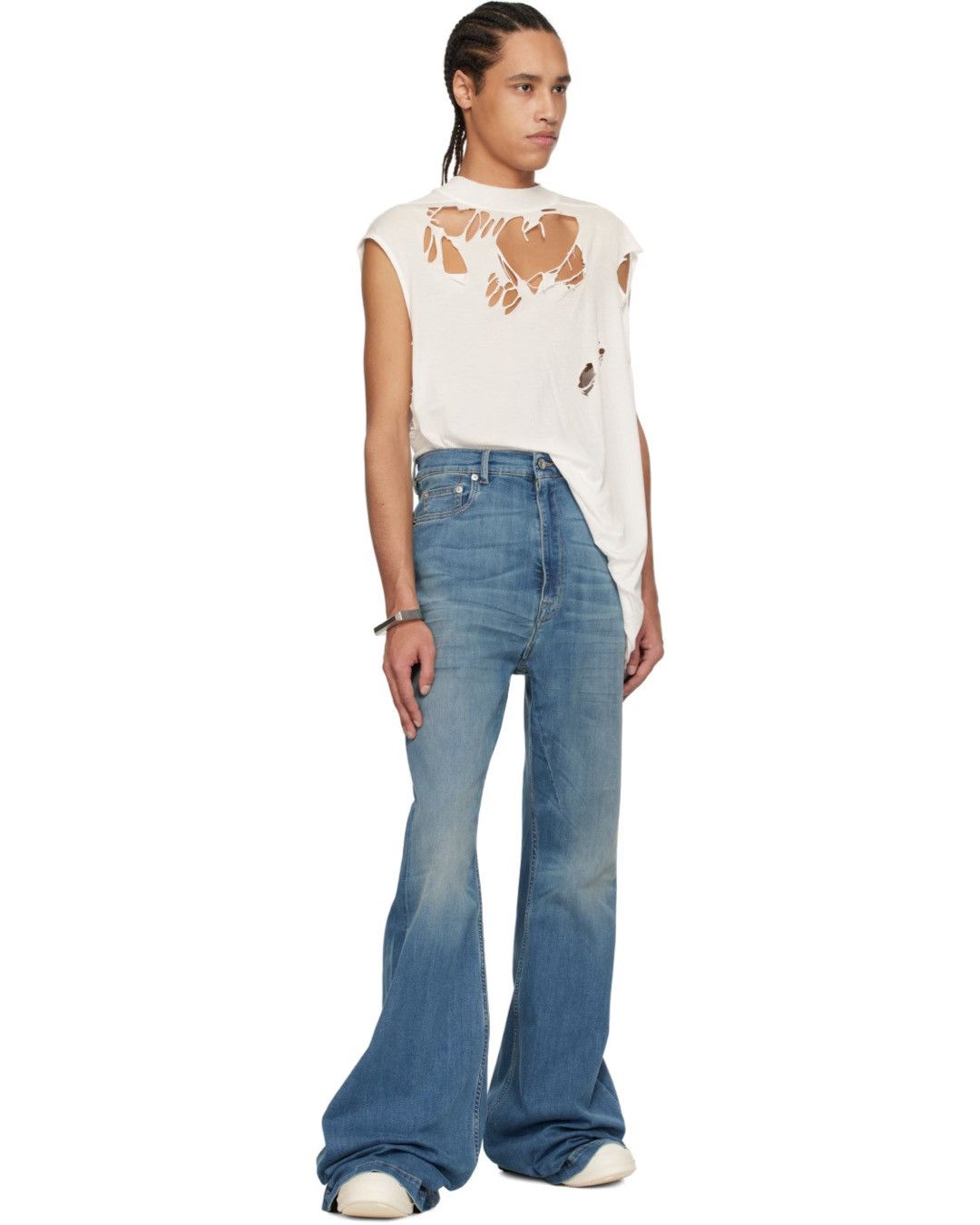 Rick Owens Drkshdw New Bolan Bootcut Indigo Wash Hollywood 2025 | Grailed