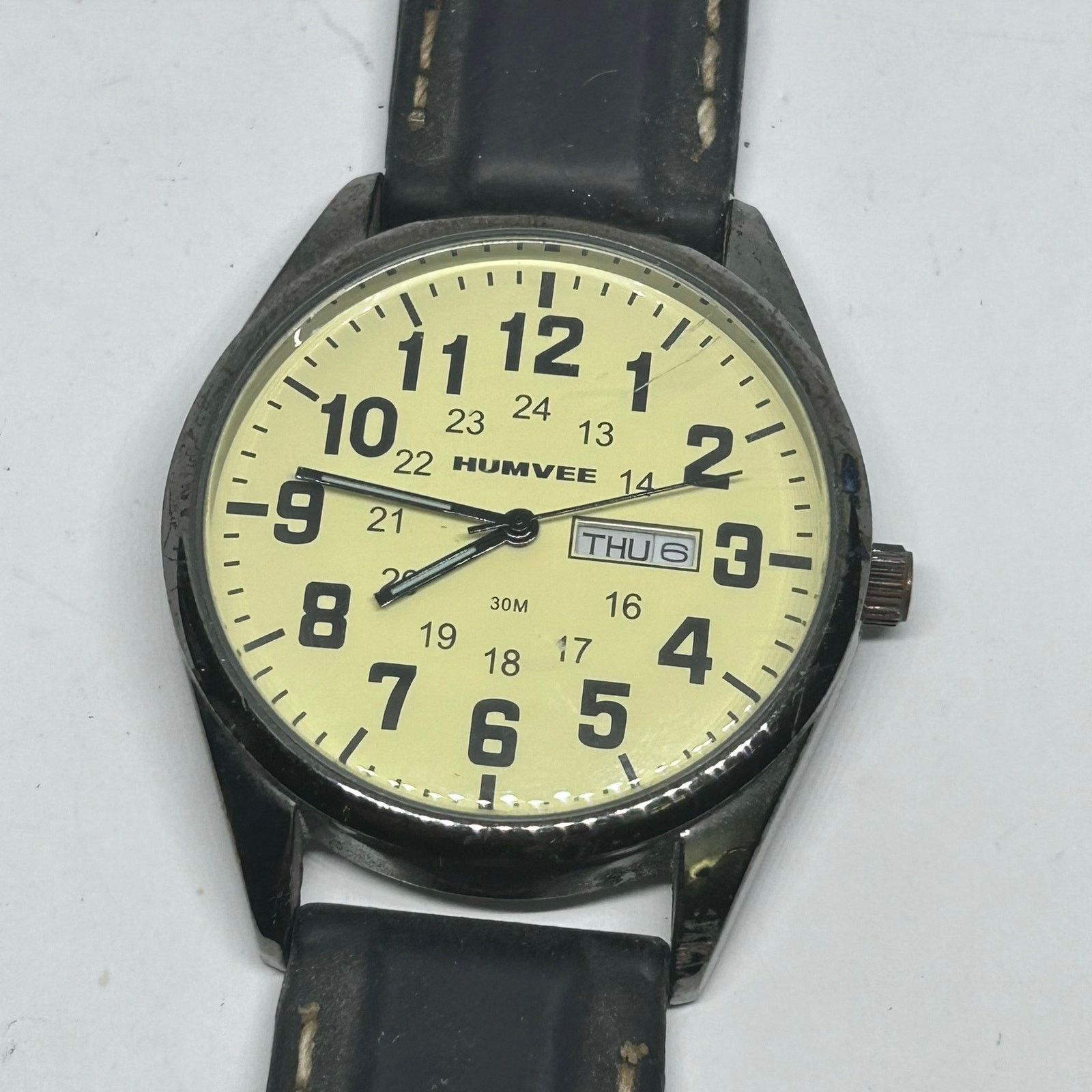 Humvee Humvee Easy Read Black Silicon Band St. Steel Men’s Watch | Grailed