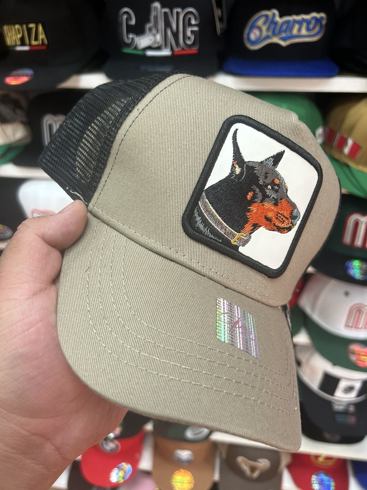 Streetwear × Vintage La Doberman Mesh Back Adjustable Hat | Grailed