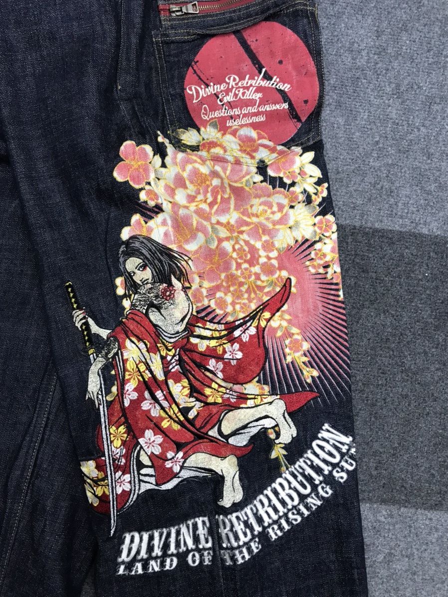 Japanese Brand KARAKURI X DIVINE RETRIBUTION Samurai Girl Embroidery ...