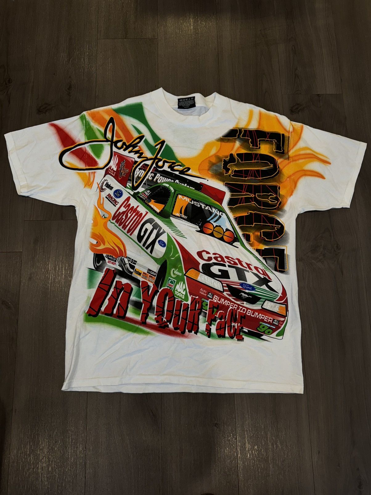 Chase Authentics × NASCAR × Vintage 2000’s drag racing AOP DEADSTOCK | Grailed