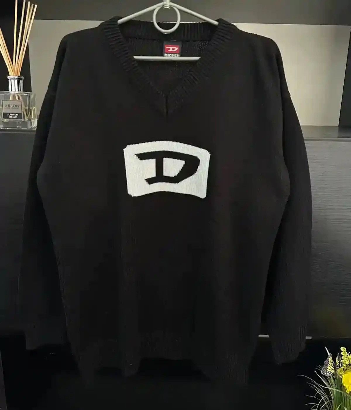 Diesel Vintage 90’s Diesel D Logo Avant-Garde Knit Sweater Japan | Grailed