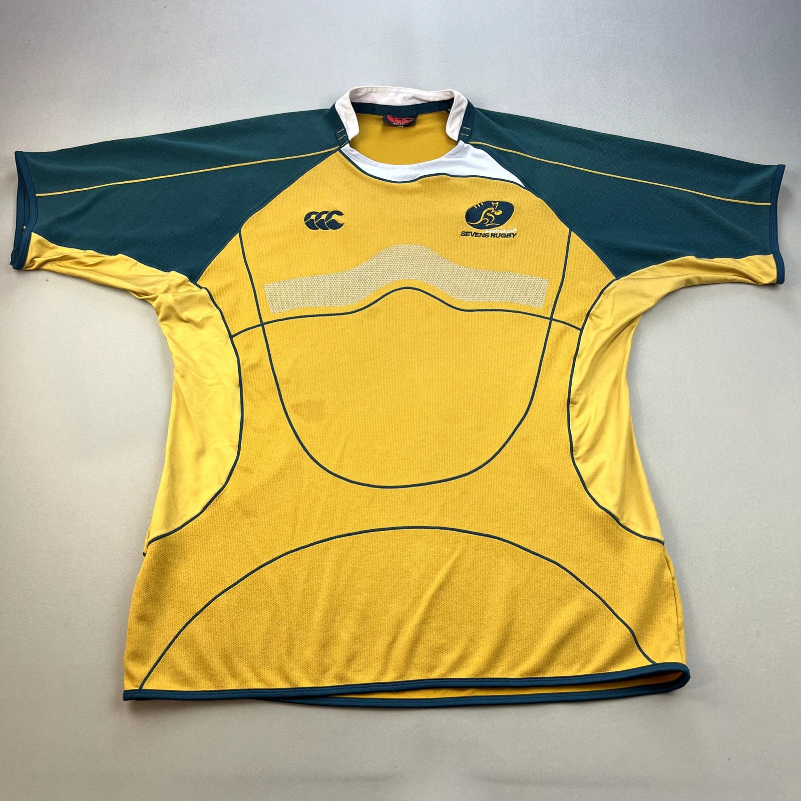 Vintage Vintage Australian Sevens Rugby Shirt XXL Yellow Wallabies ...
