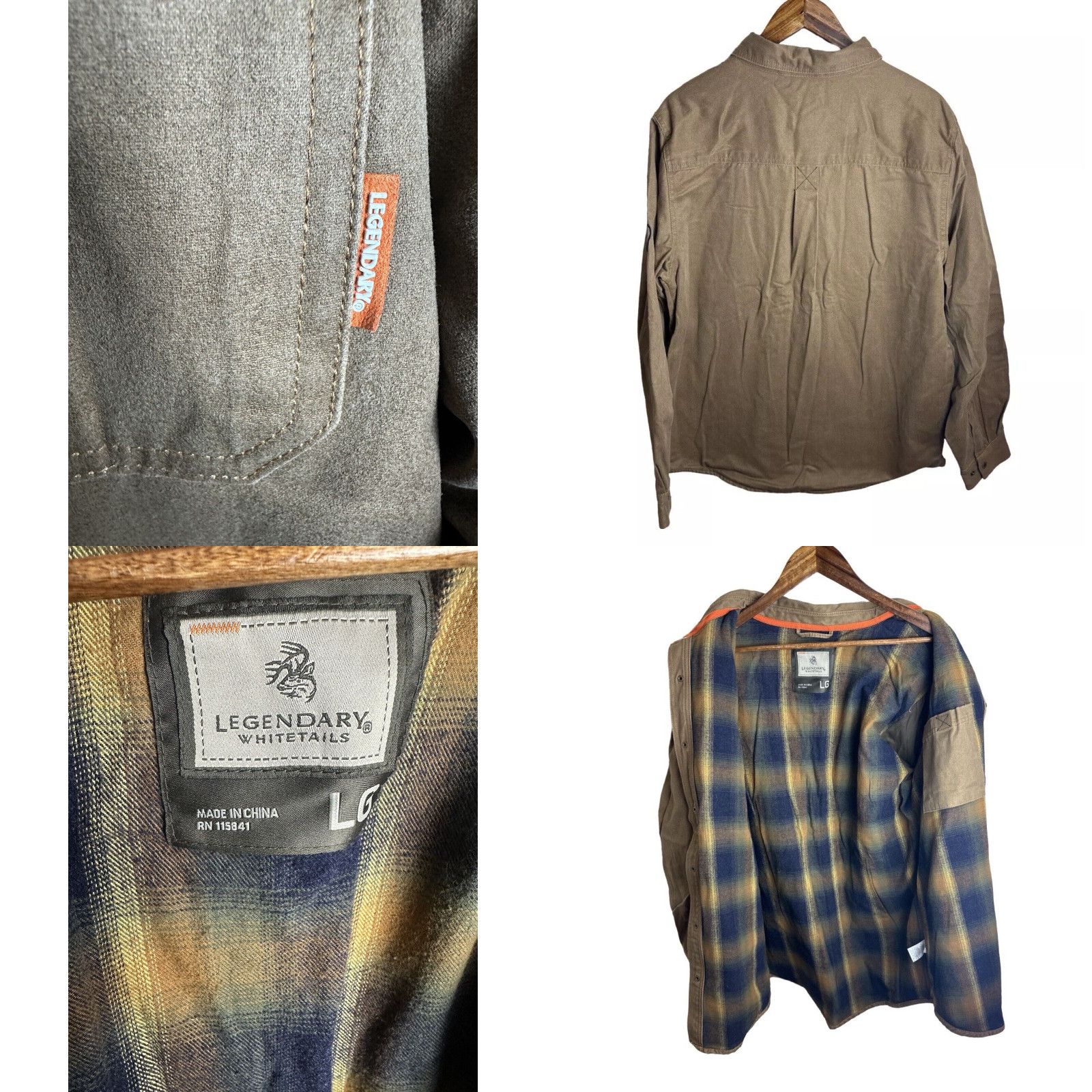 Vintage Legendary Whitetails The Journeyman Flannel Lined Shirt Jacket ...