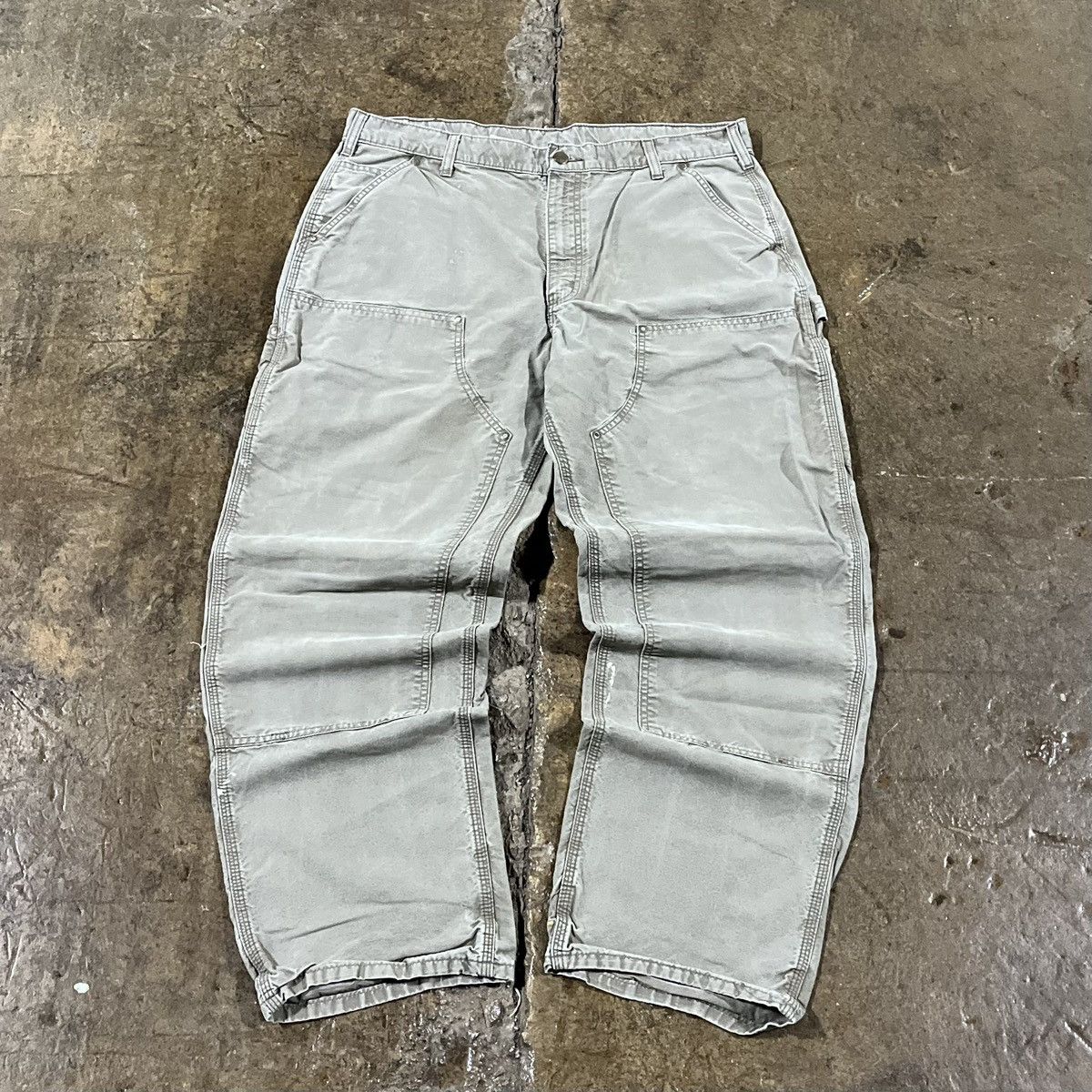 Vintage CRAZY VINTAGE CARHARTT DOUBLE KNEE PANTS THRASHED WORKWEAR ...