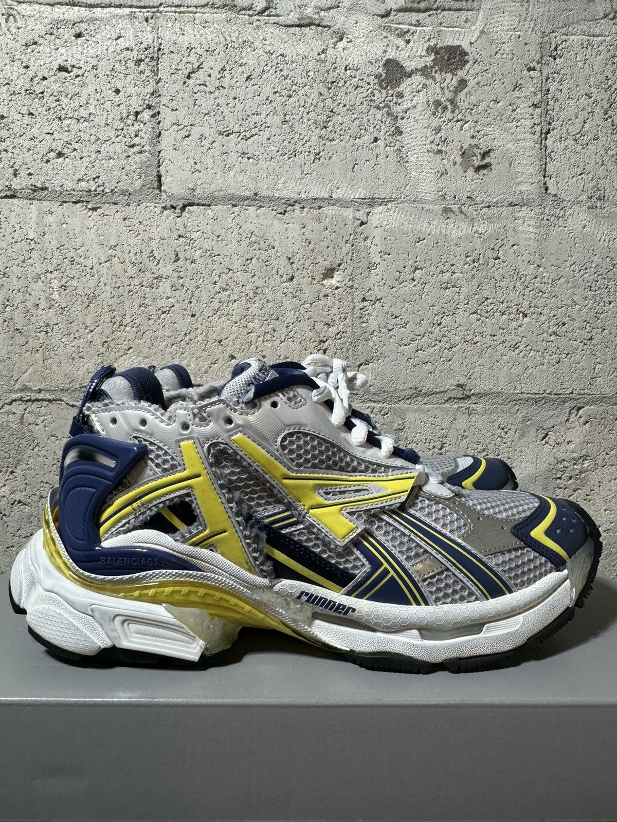 Balenciaga BALENCIAGA Runner White Blue Yellow | Grailed