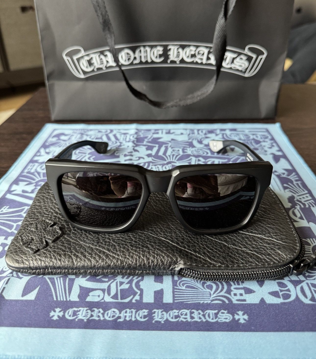 Chrome Hearts Chrome Hearts Box Officer Glasses, Full Set | Grailed