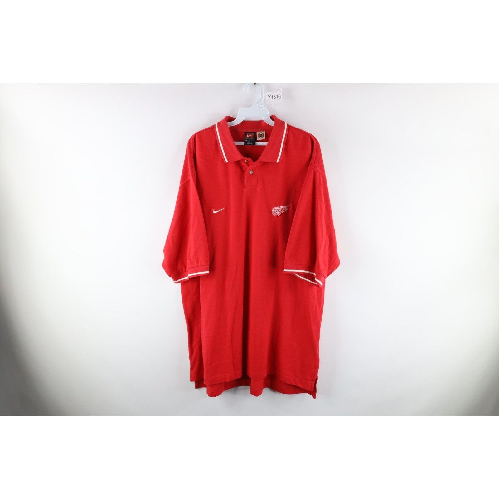 Nike Vintage Nike Travis Scott Mini Swoosh Detroit Red Wings Polo | Grailed