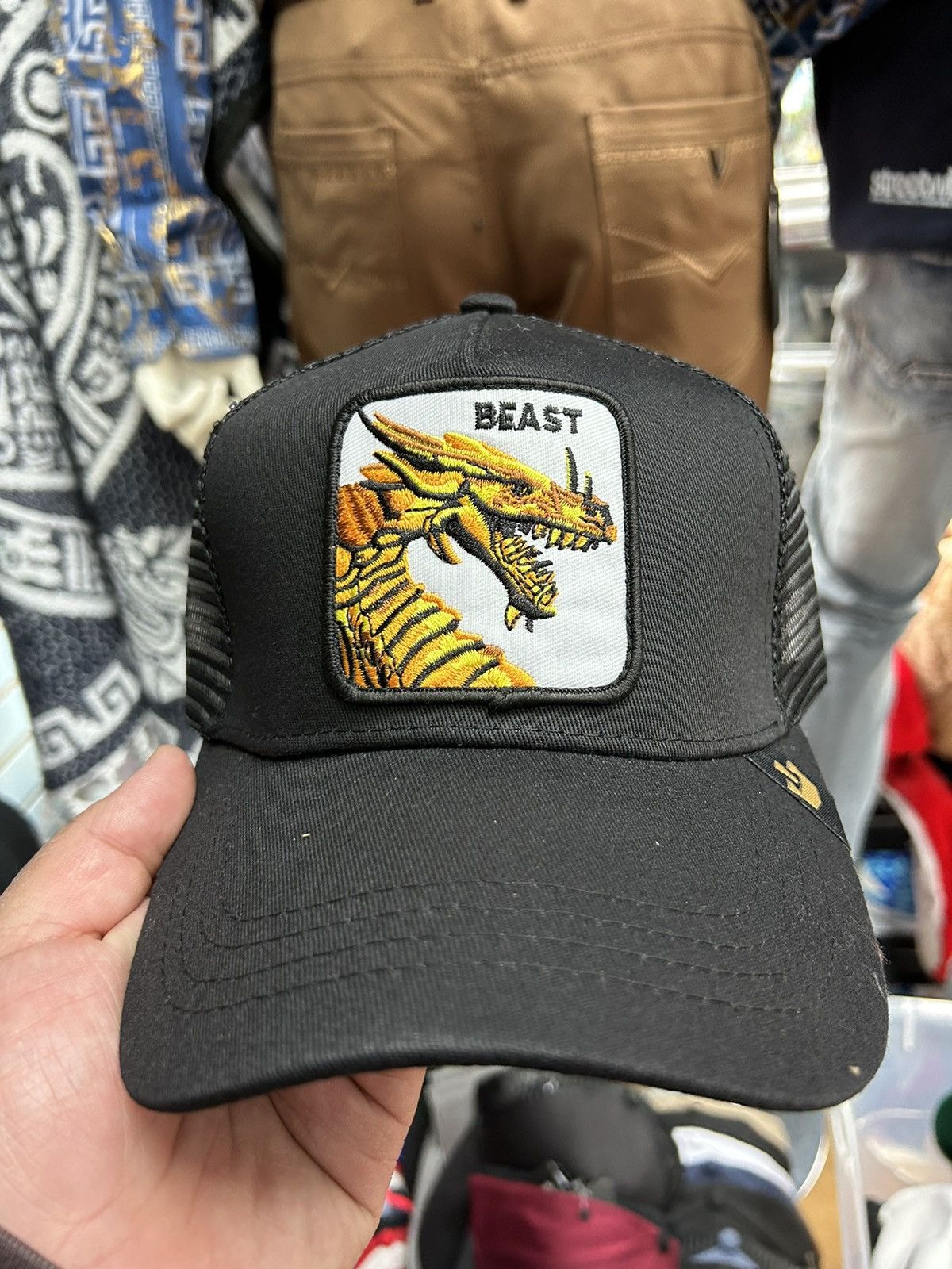Streetwear × Vintage The Beast Adjustable Mesh Back Hat | Grailed