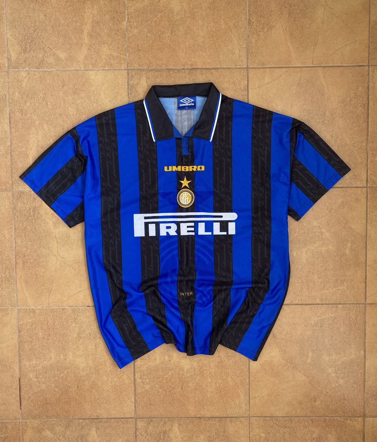 Soccer Jersey × Umbro × Vintage Umbro Inter Milan 1996/1997 Home Kit ... Soccer Jersey × Umbro × Vintage Umbro Inter Milan 1996/1997 Home Kit ...