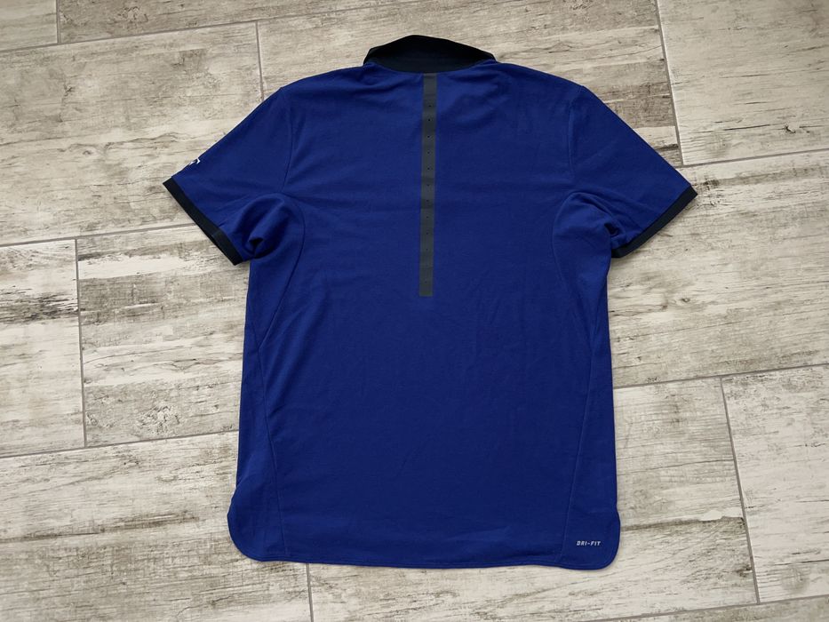 Nike Nike Roger Federer RF Blue Tennis Cotton Polo T Shirt Jersey | Grailed