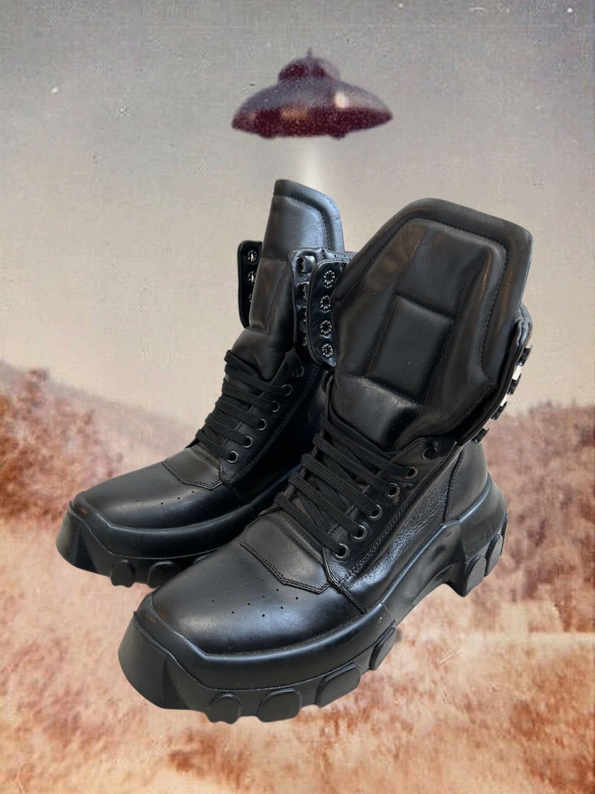 Rick Owens × Streetwear Rick Owens Bozo Tractor Army Boots Black ...