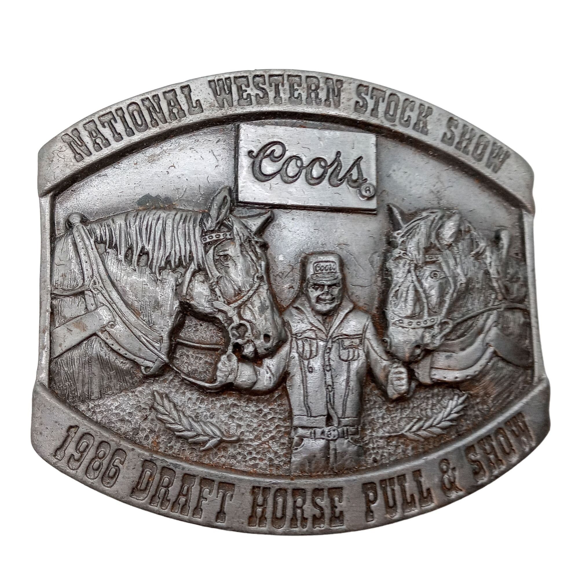 Vintage National Western Stock Show Belt Buckle 1986 Coors Cowboy | Grailed