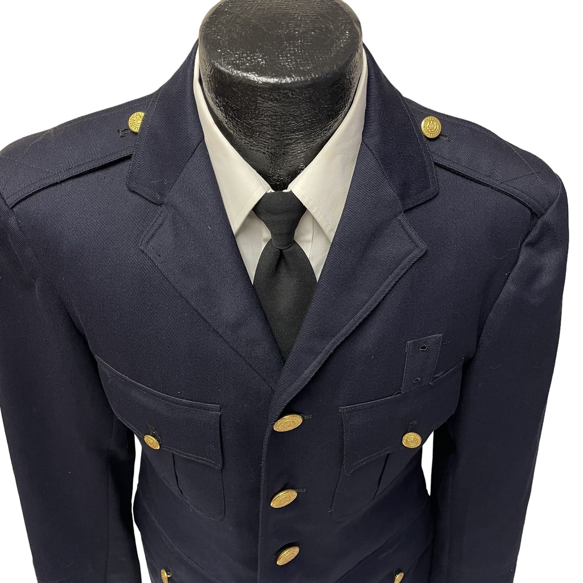 Unkwn Vtg Blue GABARDINE Sport Coat METROPOLITAN POLICE Jacket | Grailed