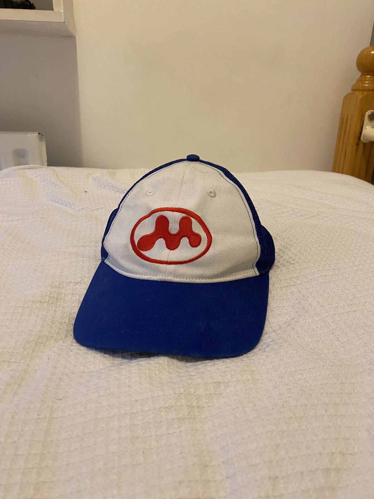 Mowalola Mowalola Puff Puff Trucker Hat Blue | Grailed