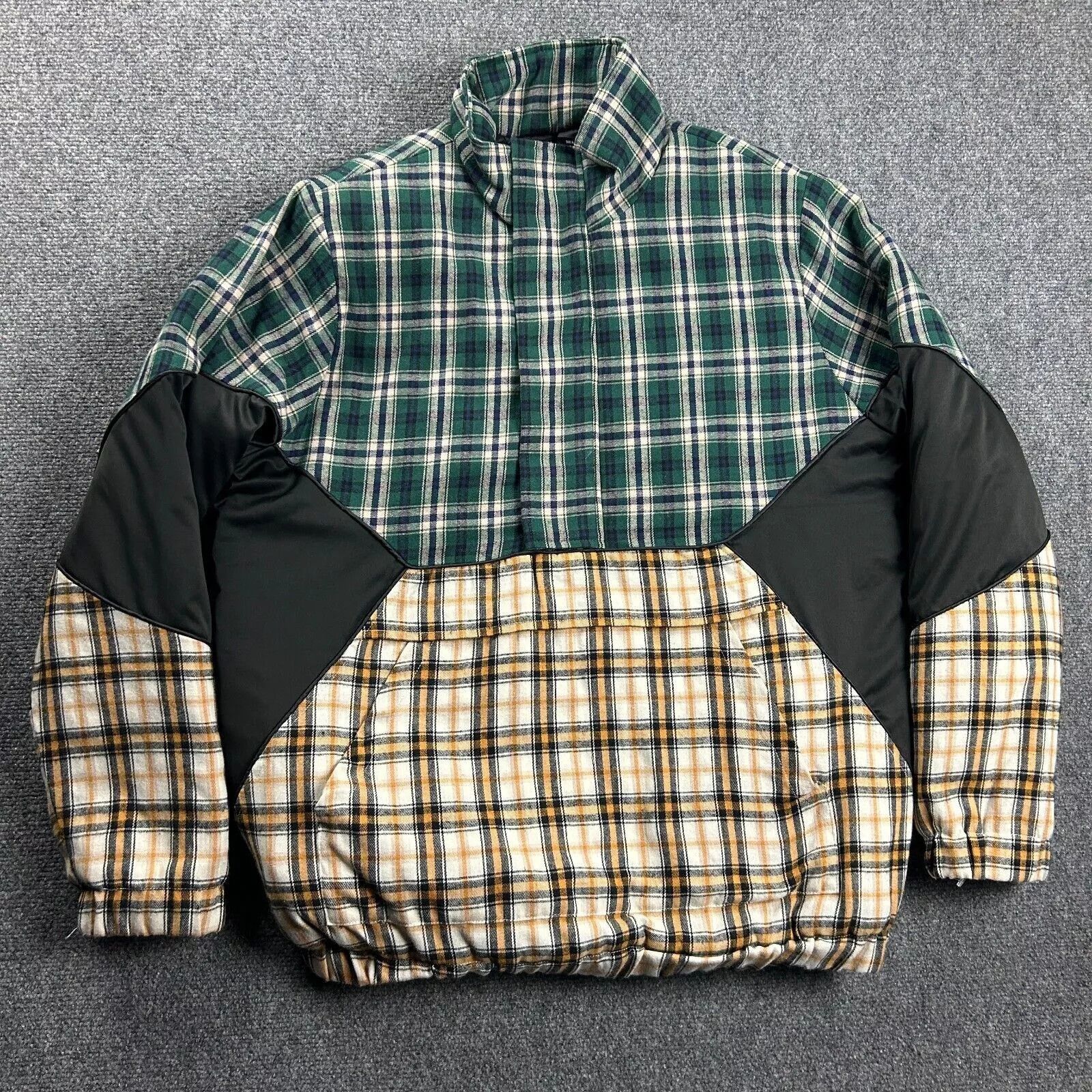 Shein Shein Jacket Mens XL Plaid Anorak Flannel Shacket Quilt | Grailed