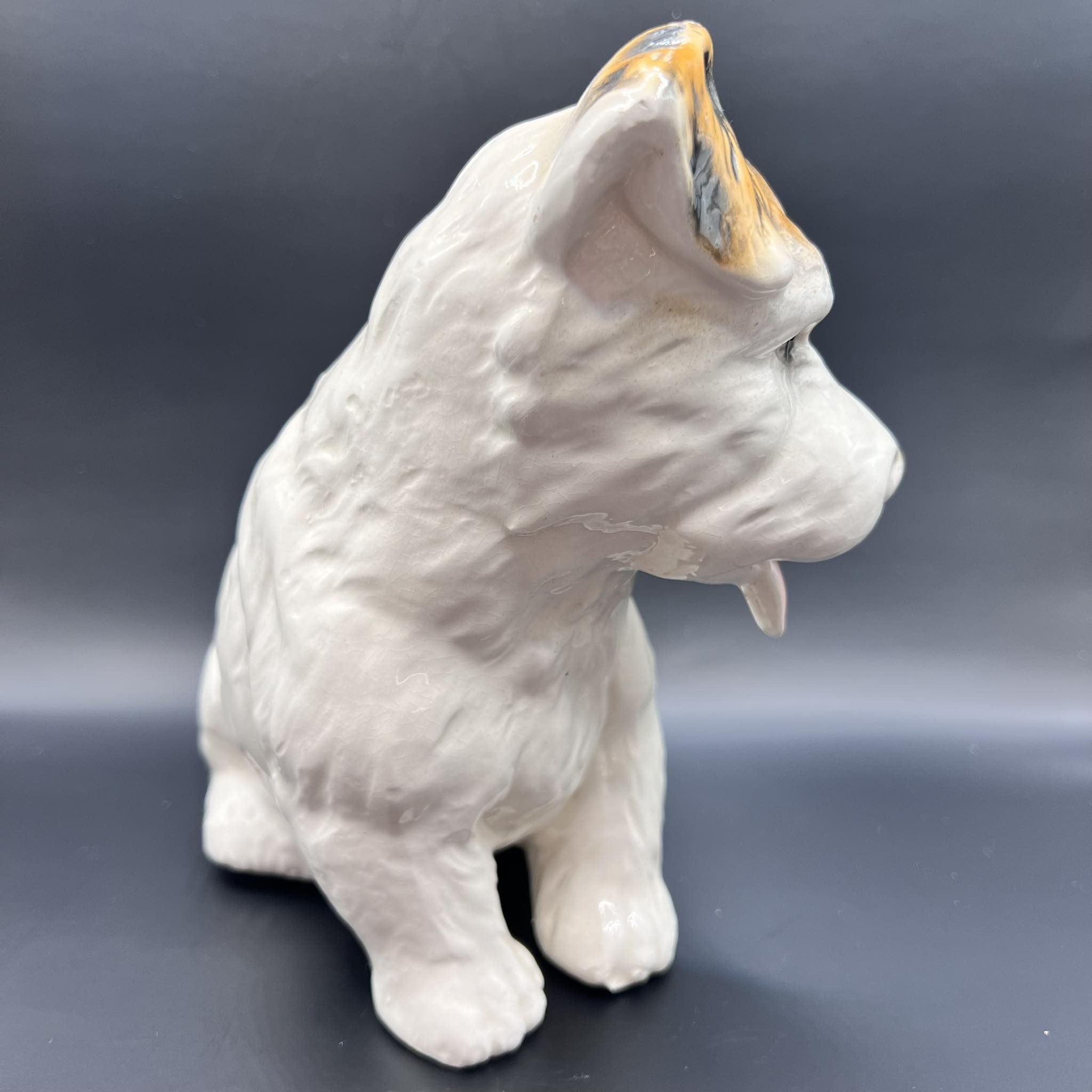 Vintage 40's Sitzendorf Germany Antique Porcelain Figure Dog Terrier ...