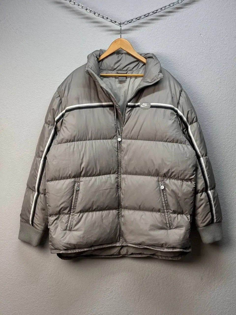 Nike × Streetwear × Vintage Vintage 90s Nike Down Feather Puffer Jacket ...