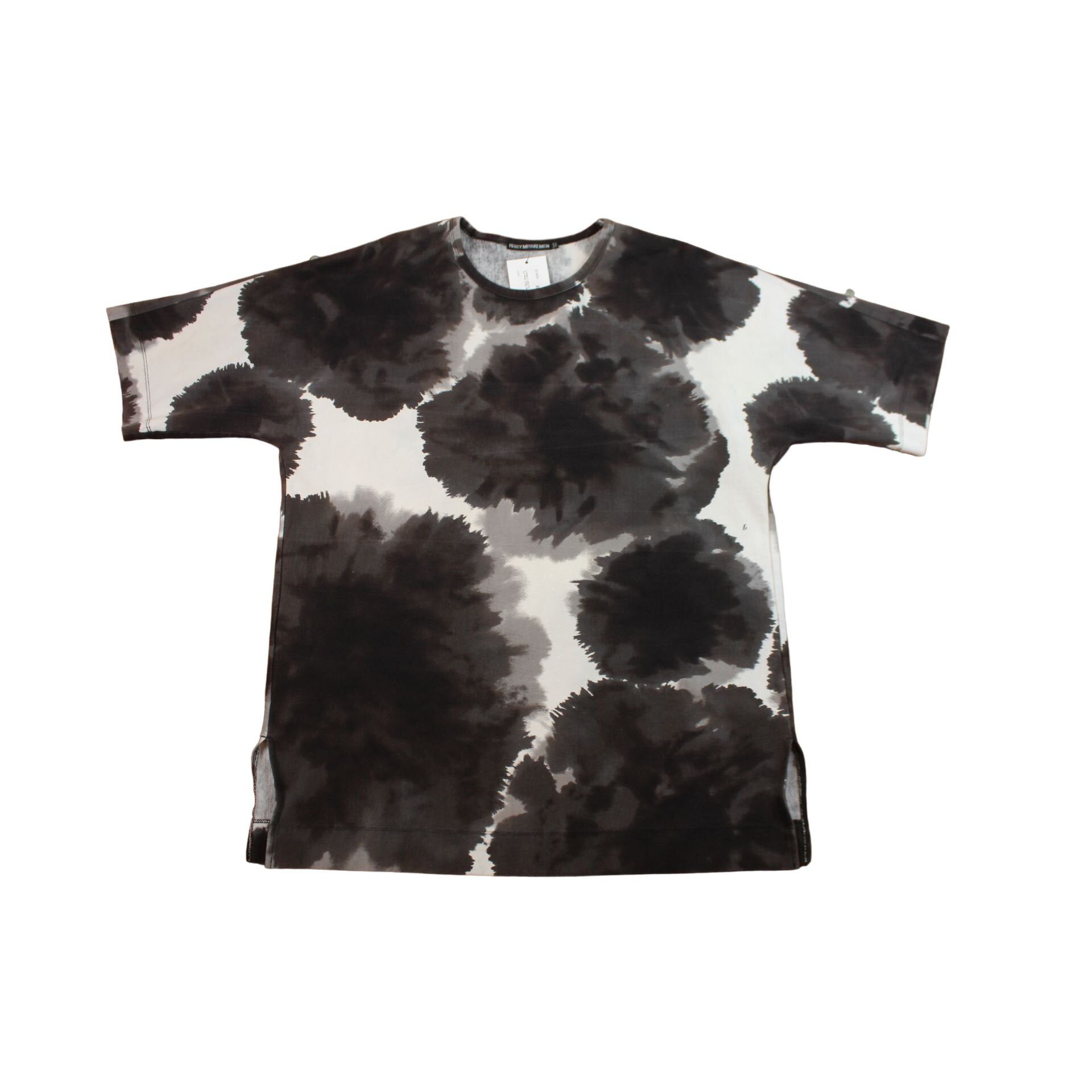 Issey Miyake Issey Miyake Men Black/White Tie Dye Oversized Tee Shirt ...