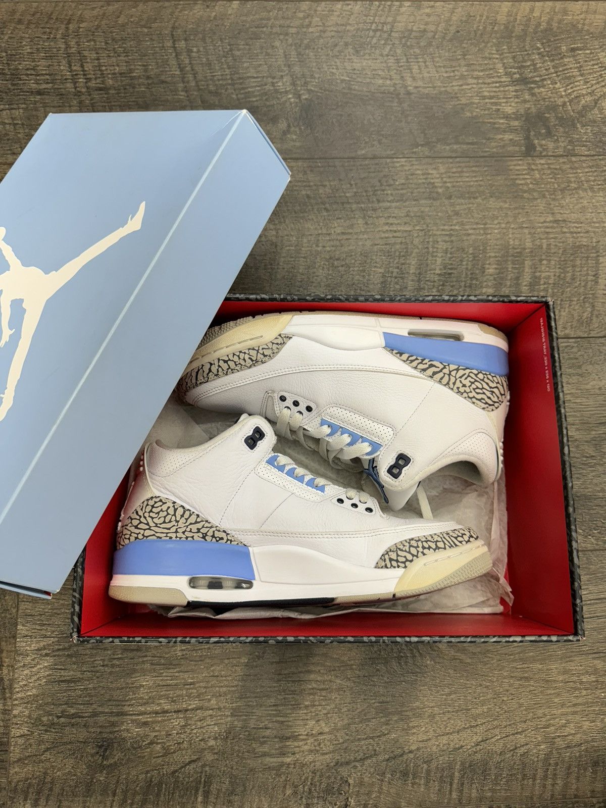 Jordan Brand ‘UNC’ Jordan 3 Retro (9.5) | Grailed