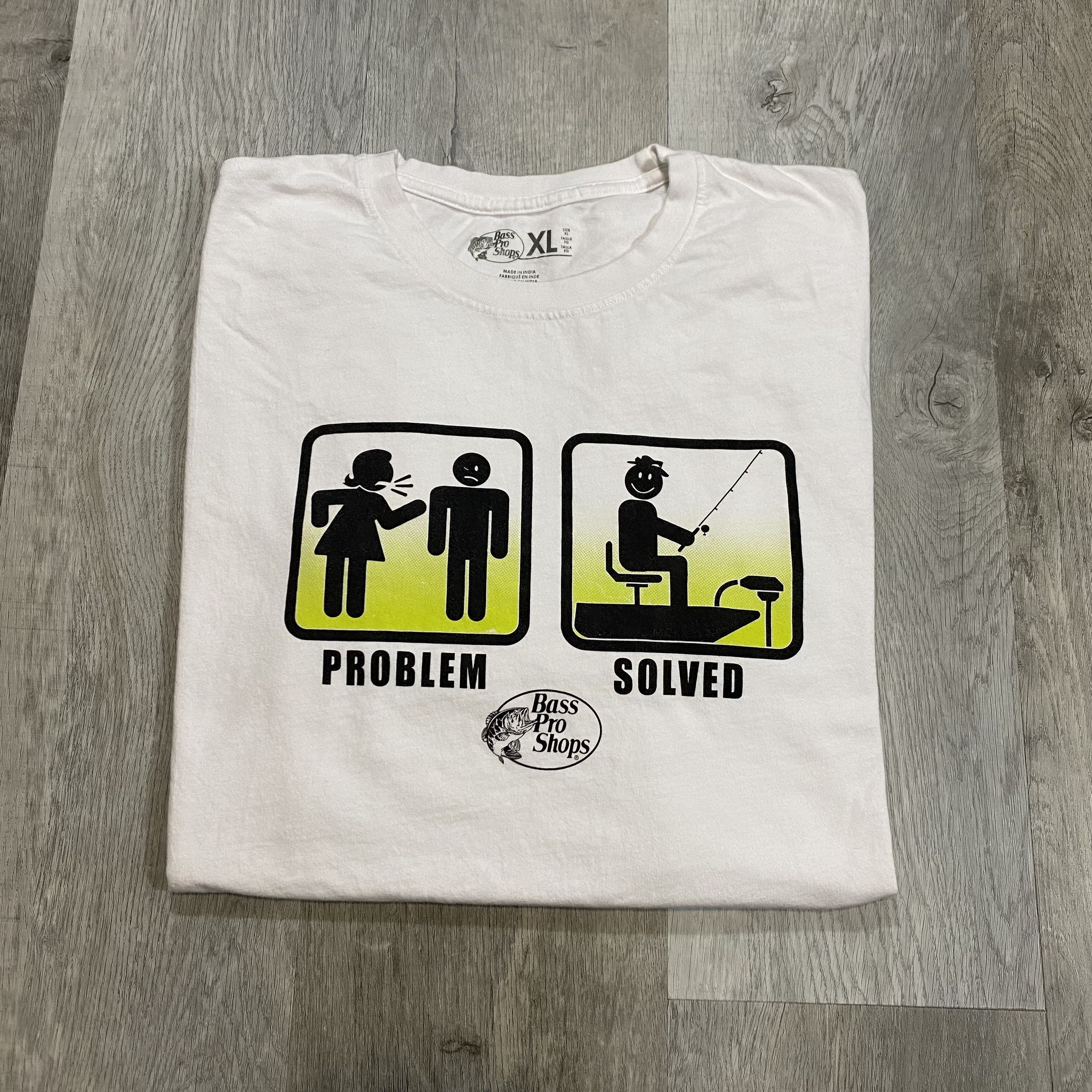 Vintage Y2K Bass Pro Shops Problem Solved Tee | Grailed Vintage Y2K Bass Pro Shops Problem Solved Tee | Grailed