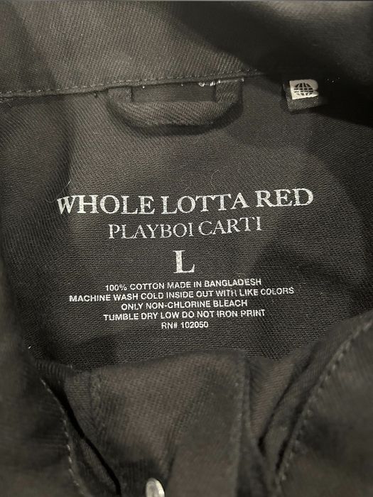 Playboi Carti Playboi Carti Whole Lotta Red Denim Jacket | Grailed