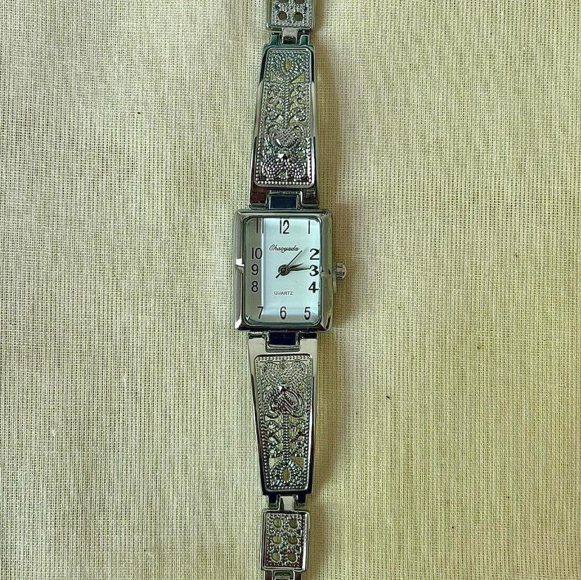 Silver 2000s vintage rectangle stainless steel quartz luxury watch ...