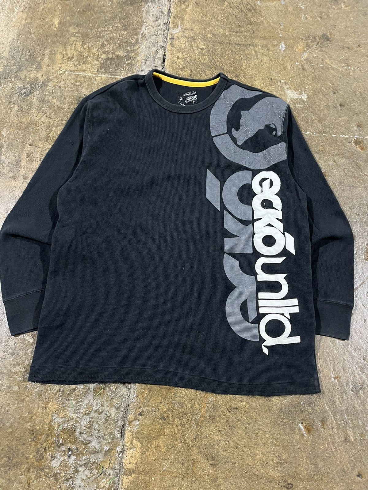 Affliction × Ecko Unltd. × Vintage Crazy Y2K Ecko UNLTD Thermal Skater Long Sleeve Grunge Opium ...