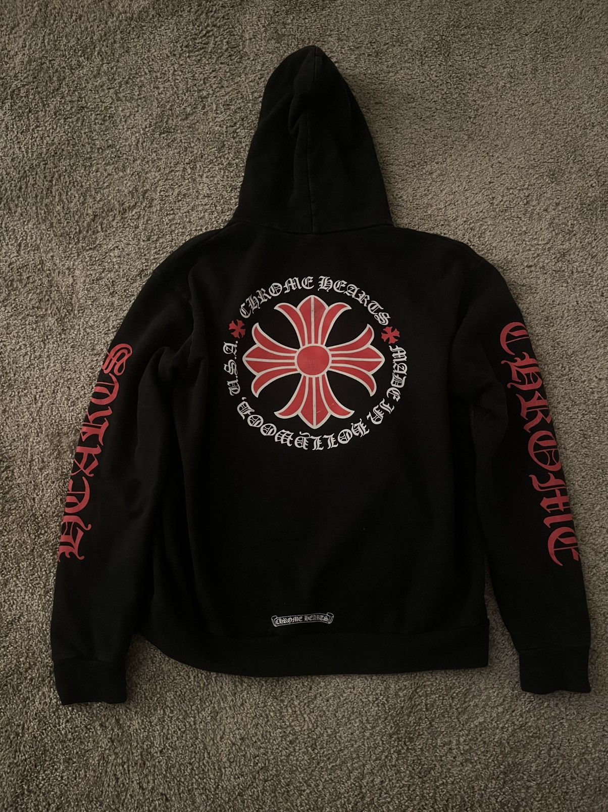 Chrome Hearts Chrome Hearts Made In Hollywood Plus Cross Zip Up Hoodie ...