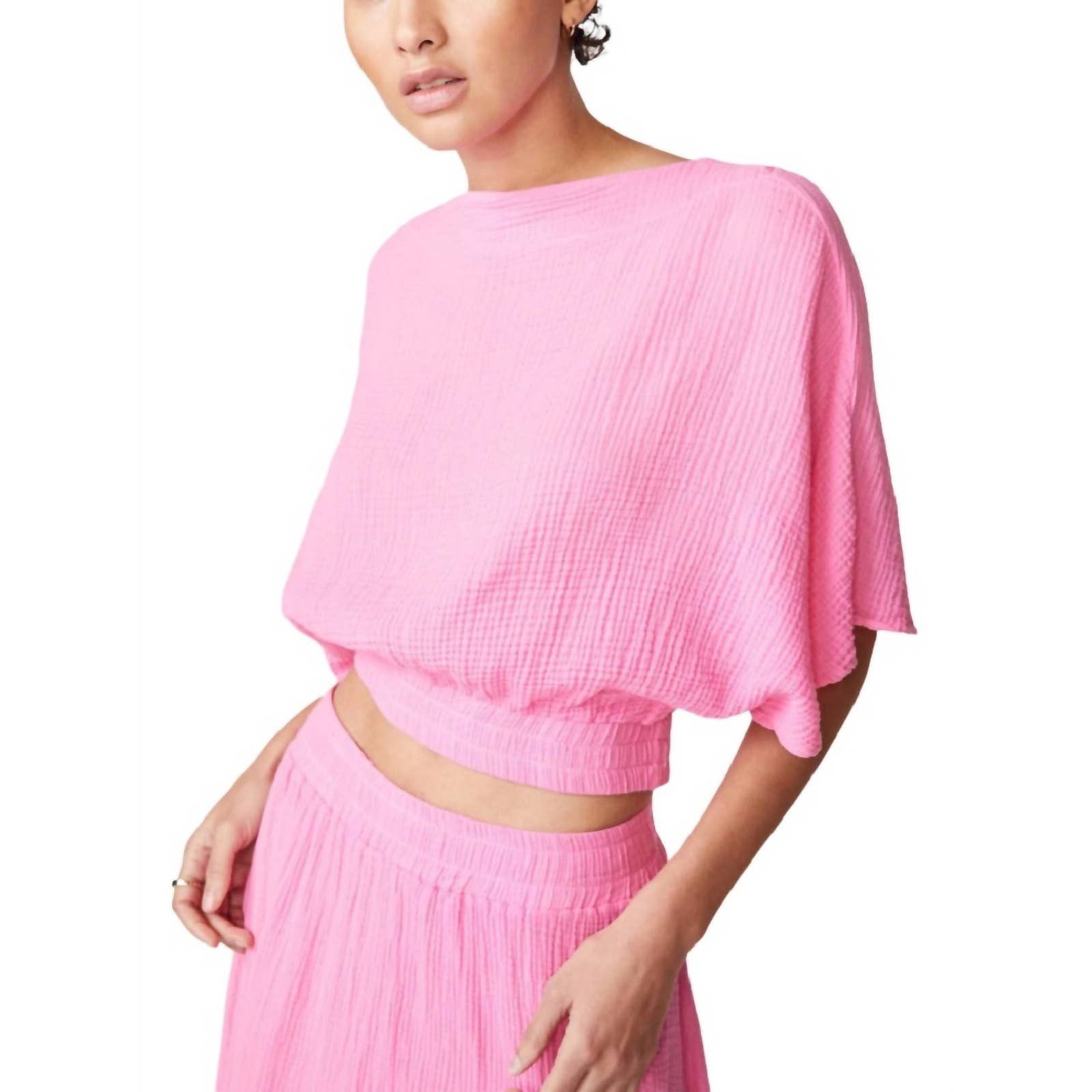 Designer STATESIDE Gauze Drape Top In Cotton Candy | Grailed