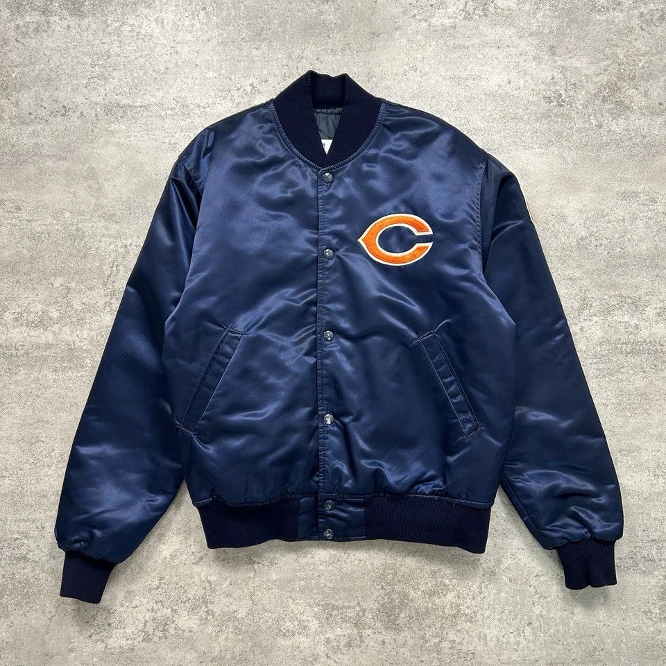 NFL × Starter × Vintage RARE SPELL OUT CHICAGO BEARS STARTER SATIN ...