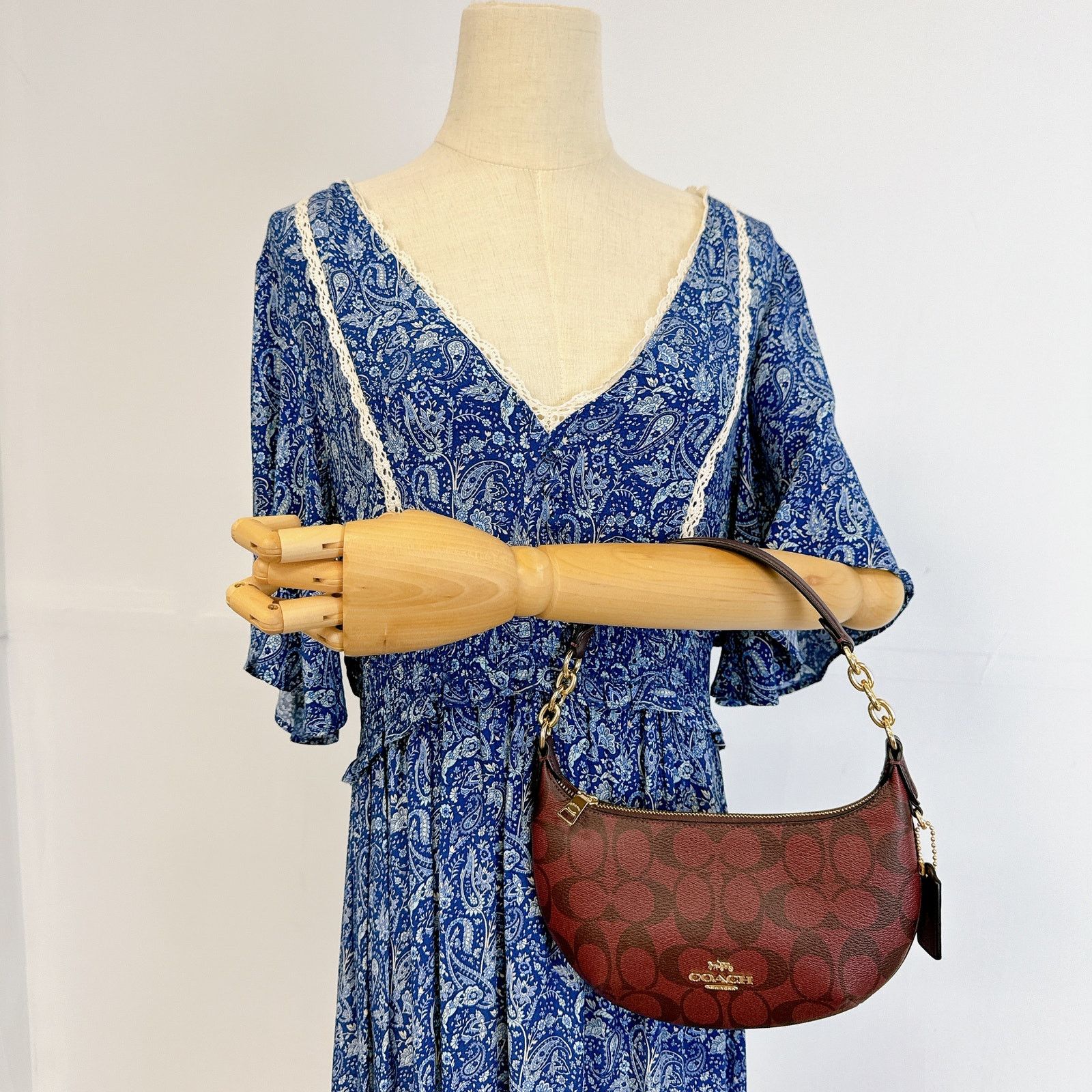 Coach Coach CM273 Mini Payton In Signature Canvas IN OXBLOOD MULTI ...