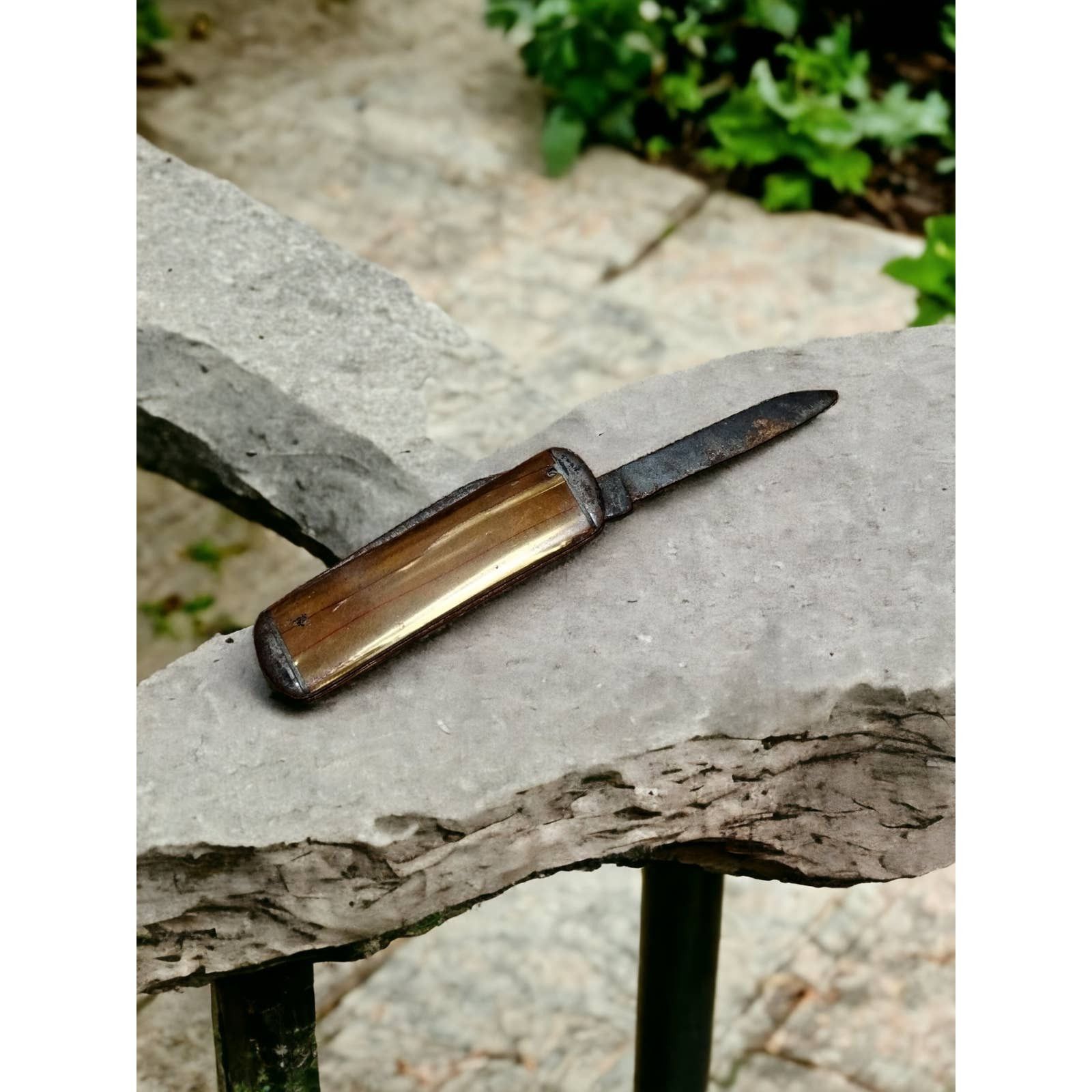 Vintage Really cute small handles Brown knife | Grailed