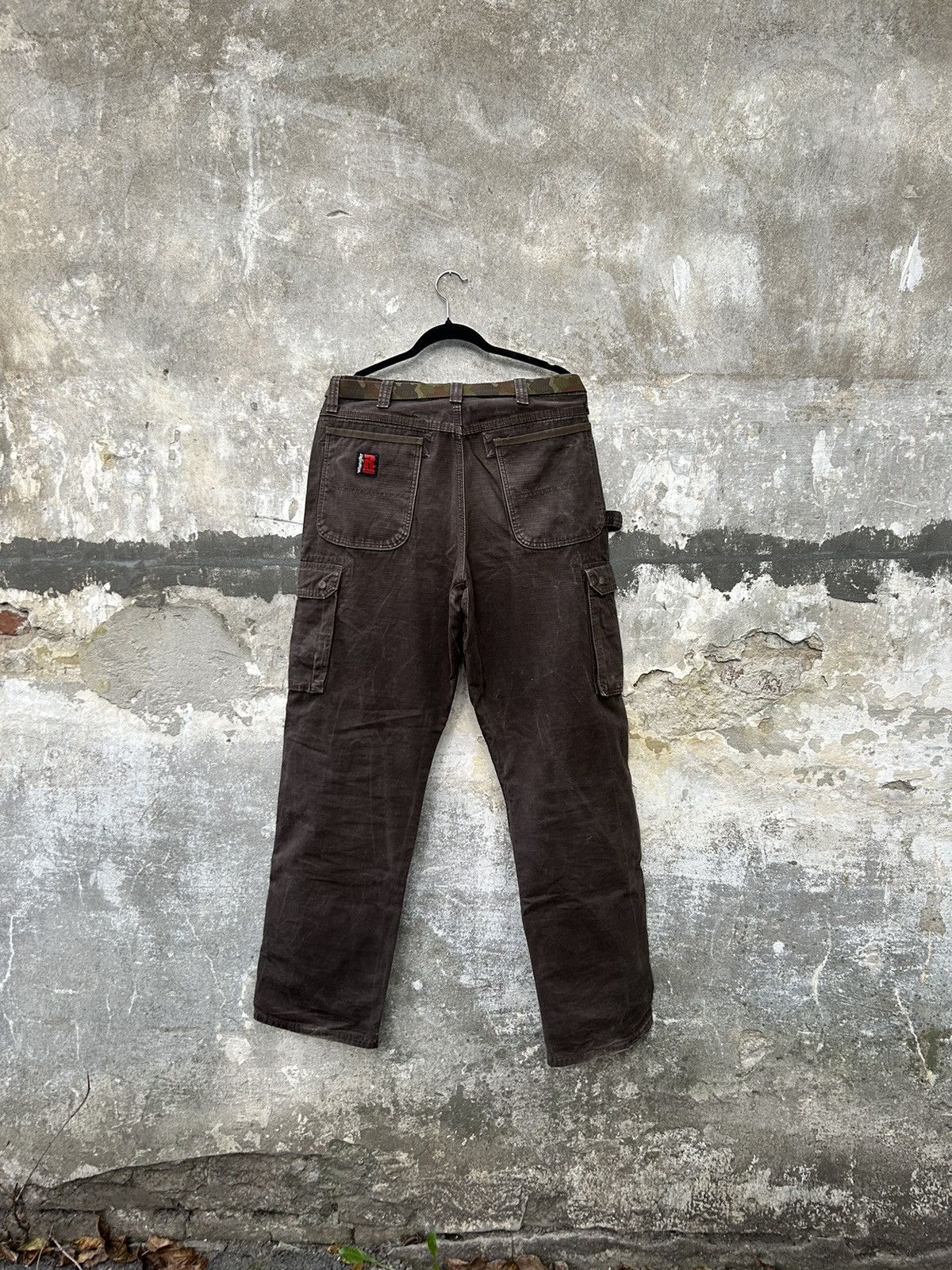 Vintage RARE Cargo Nice Faded Wrangler ripstop nylon pants | Grailed