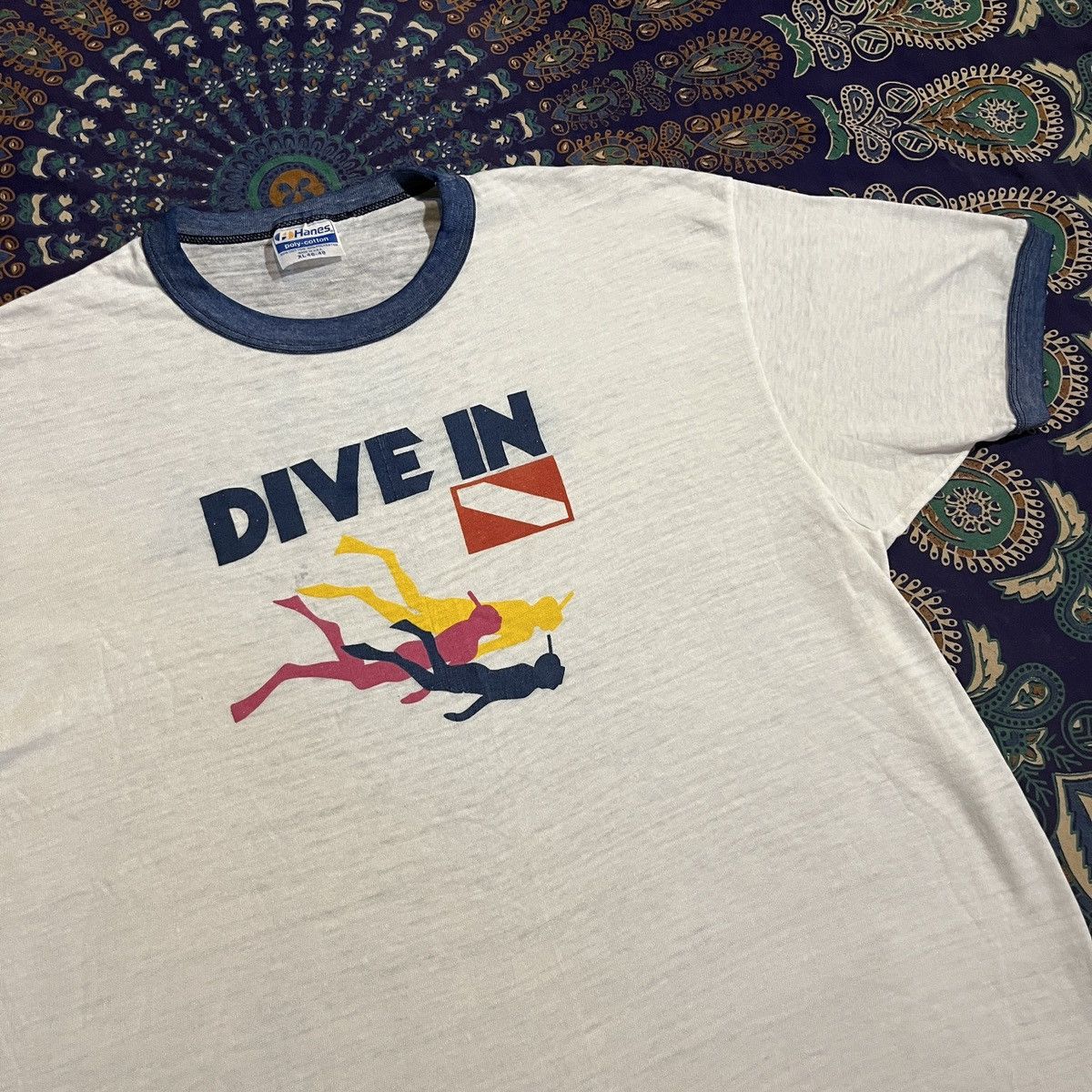 Hanes × Streetwear × Vintage Vintage 1980’s “Dive In M/S Starward ...