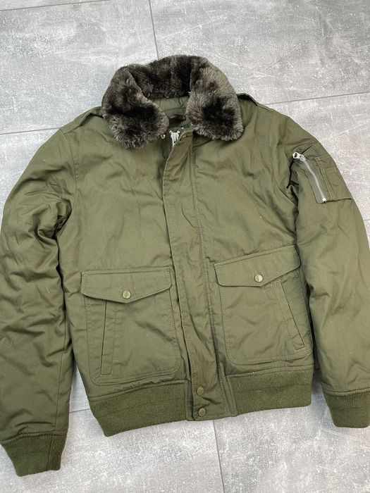 Schott Schott NYC Military Khaki Flight Air Bomber Jacket | Grailed