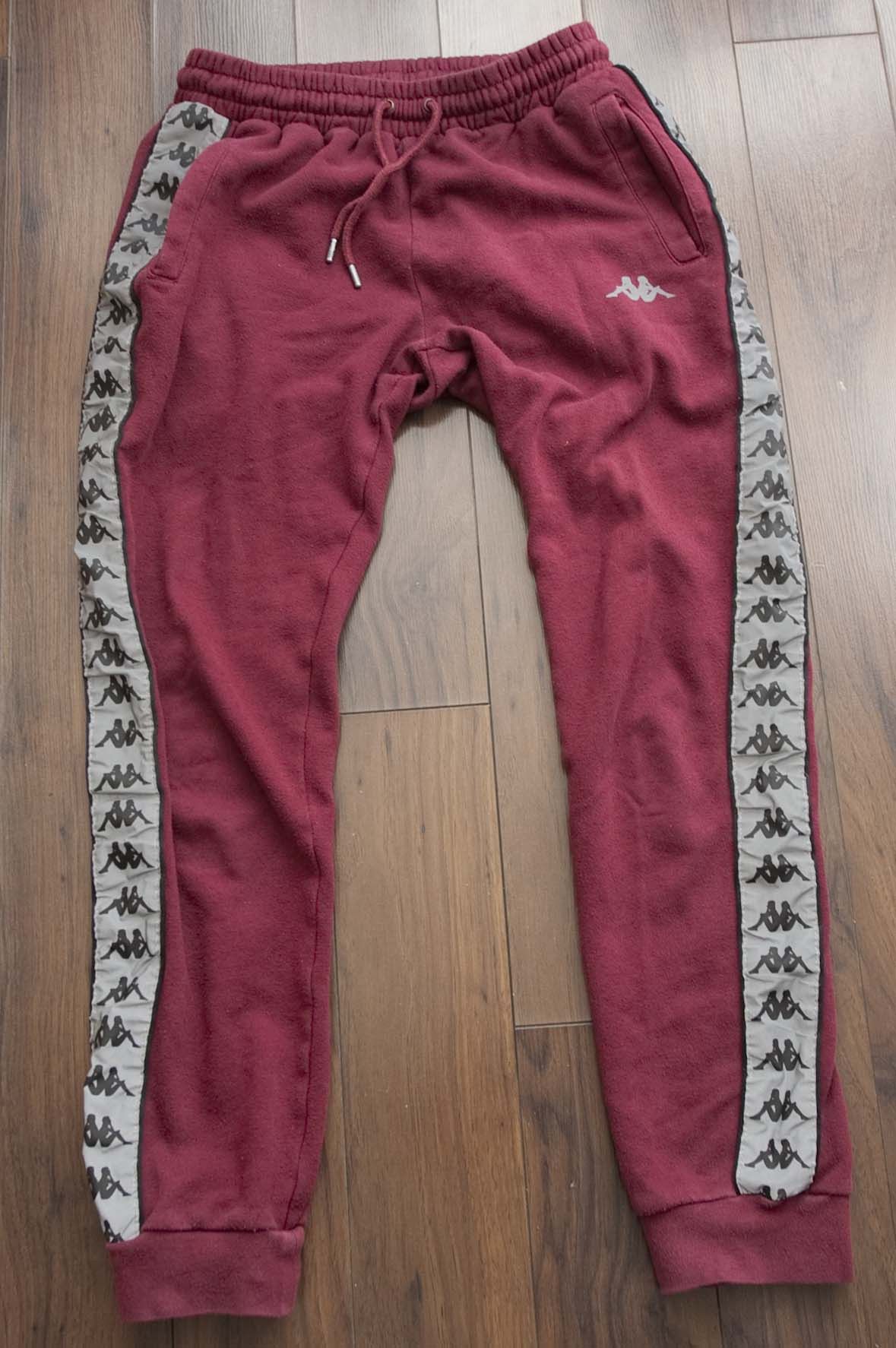 Kappa Kappa Sweatpants Jogger Size S/ 32x28.5 Burgundy | Grailed
