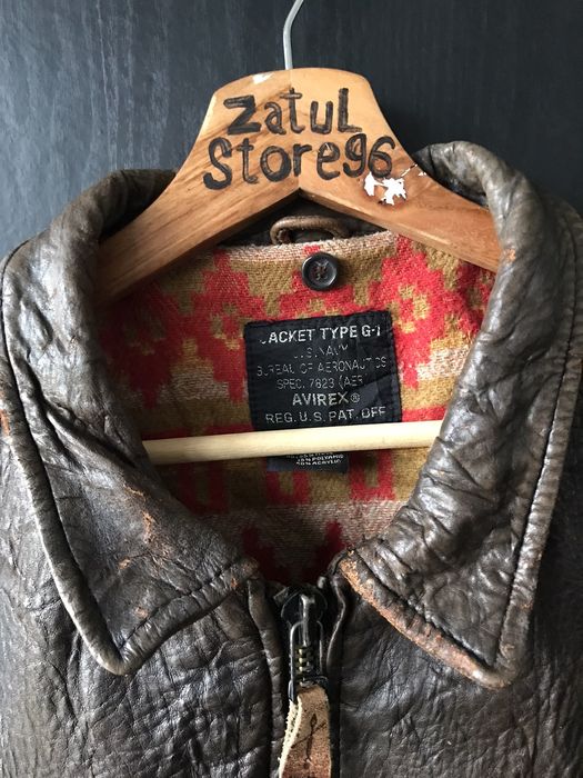 Avirex Vtg Rare 90s Avirex leather TYPE G-1 Navajo Aztec indian | Grailed