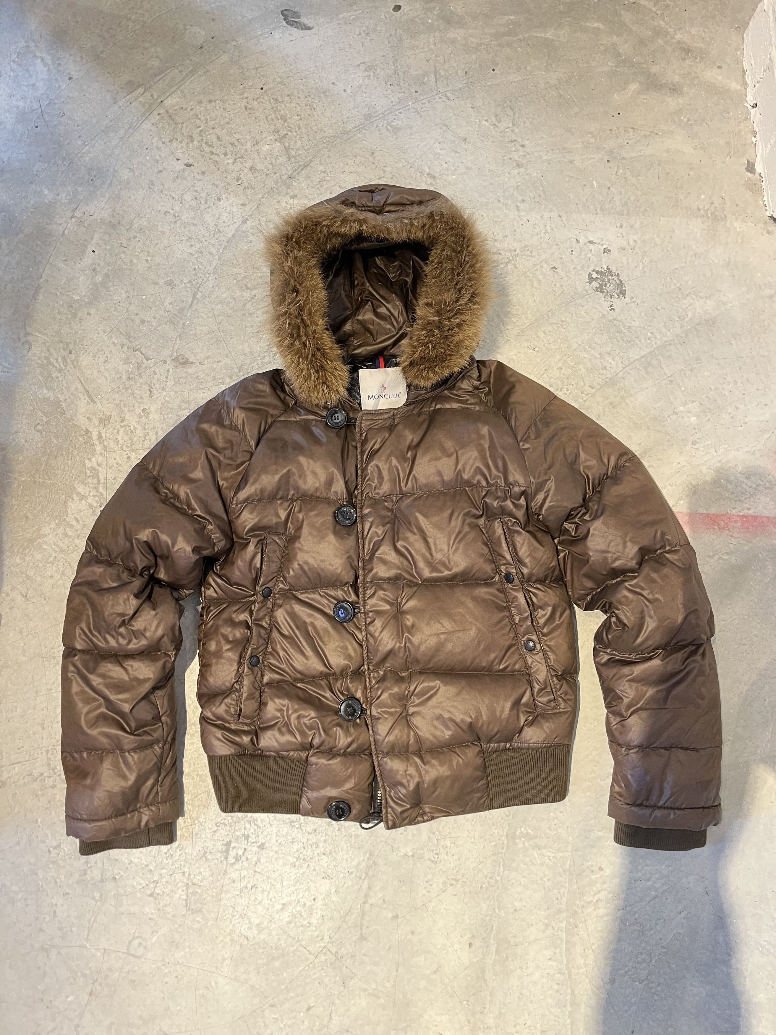 Moncler × Vintage Moncler Puffer Fur Hood Jacket | Grailed