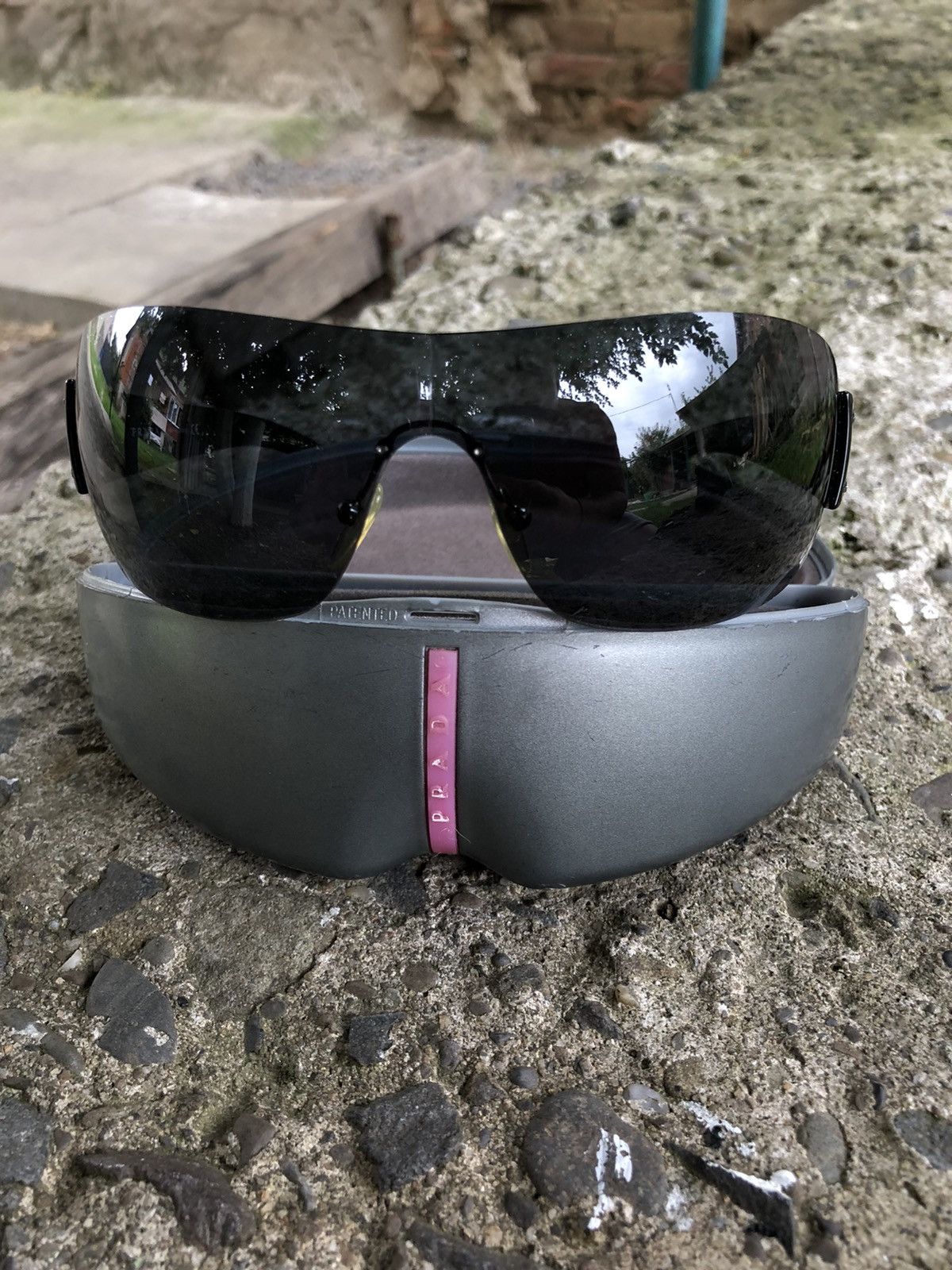 Prada Vintage Prada Mask Sunglasses Y2K | Grailed