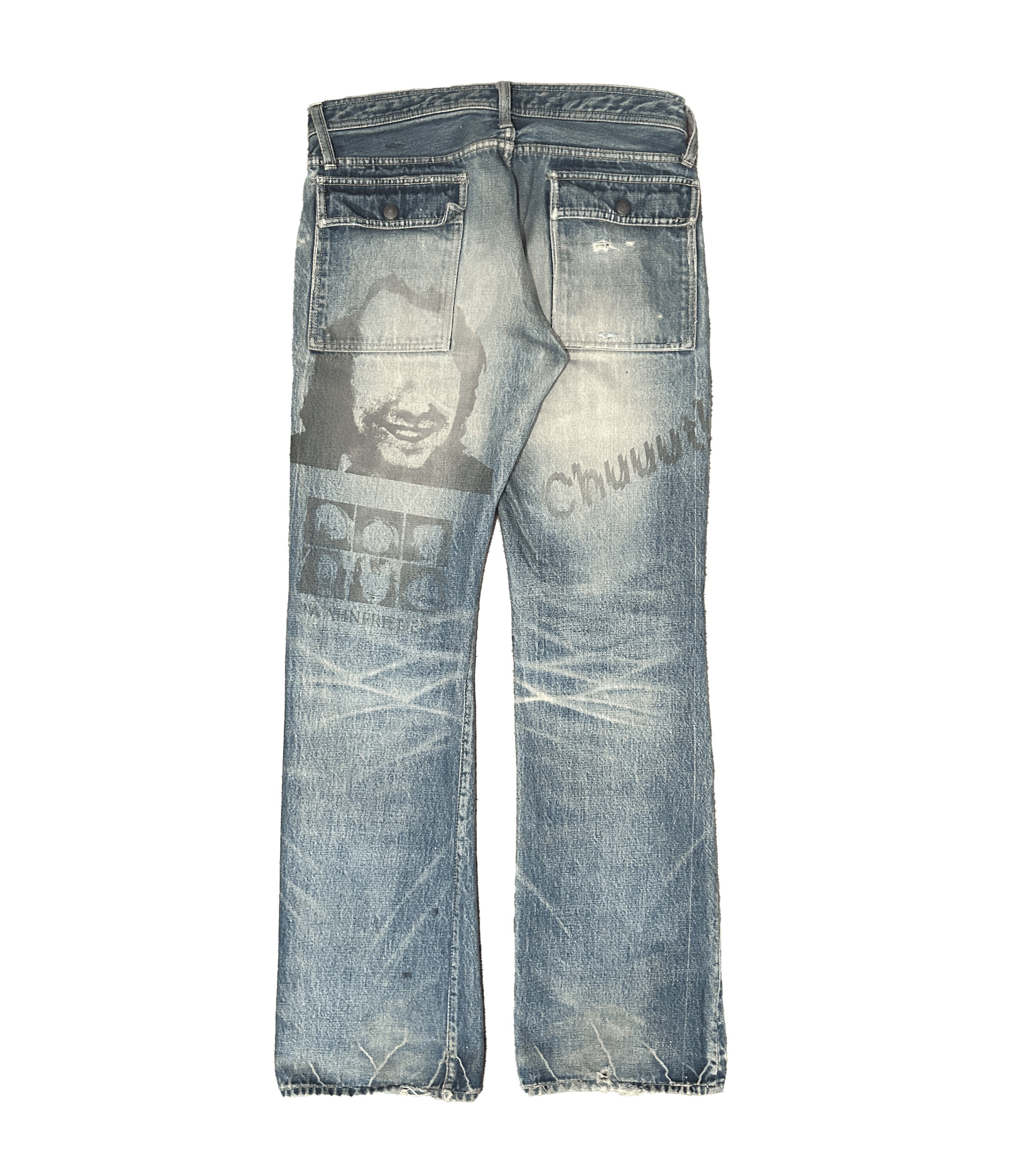 Undercover Undercover ss06 "T" Chuuut Cargo Bootcut Denim | Grailed