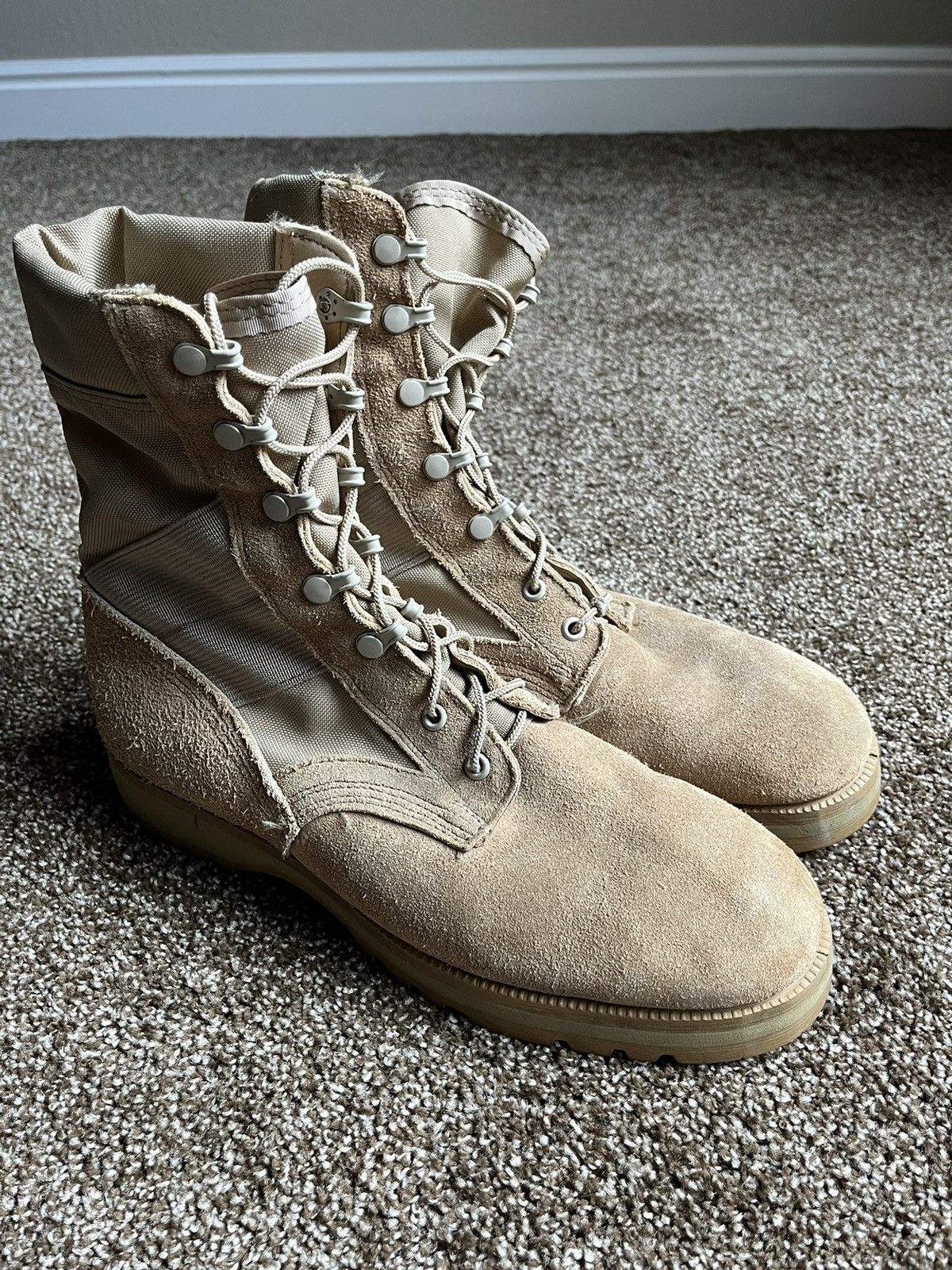 Vintage Vintage Tan Military Combat Boots | Grailed