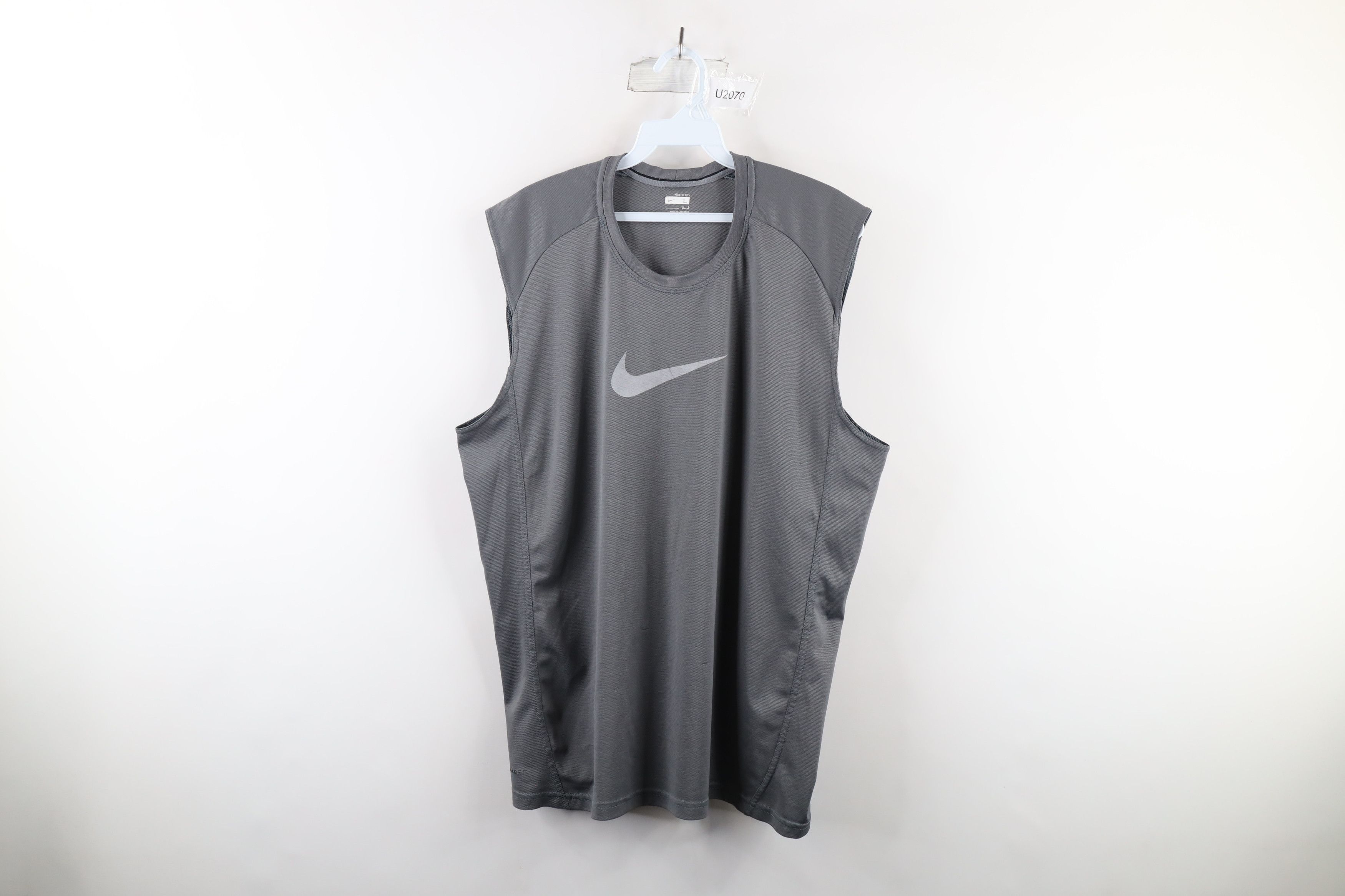 Nike × Vintage Vintage Nike Center Big Swoosh Sleeveless Muscle T-Shirt ...