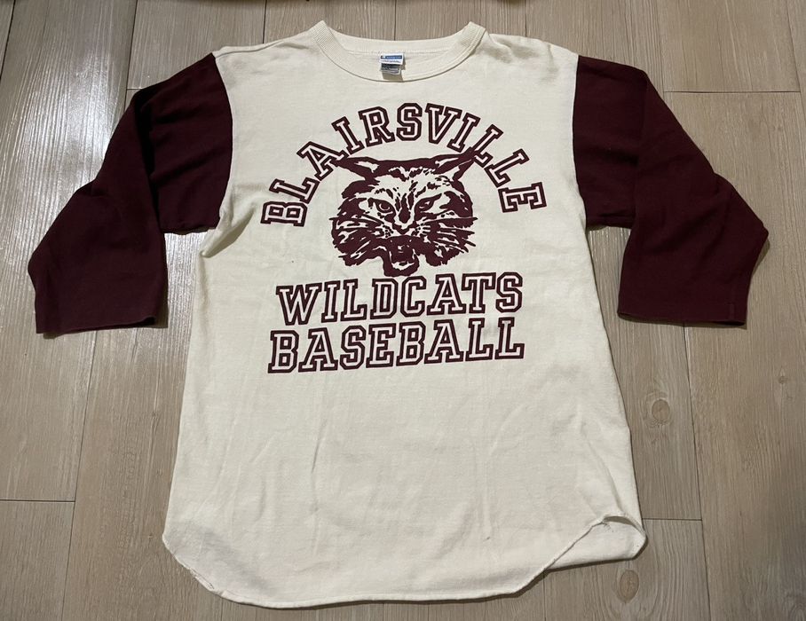 Vintage Vintage Champion Blue Bar Reproduction Wildcat Baseball | Grailed