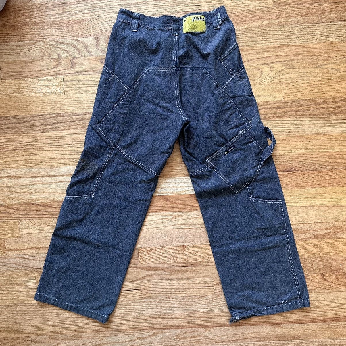 Jnco × Tripp Nyc × Vintage Vintage GAT Wide Leg Jeans 30W Grey Rave ...