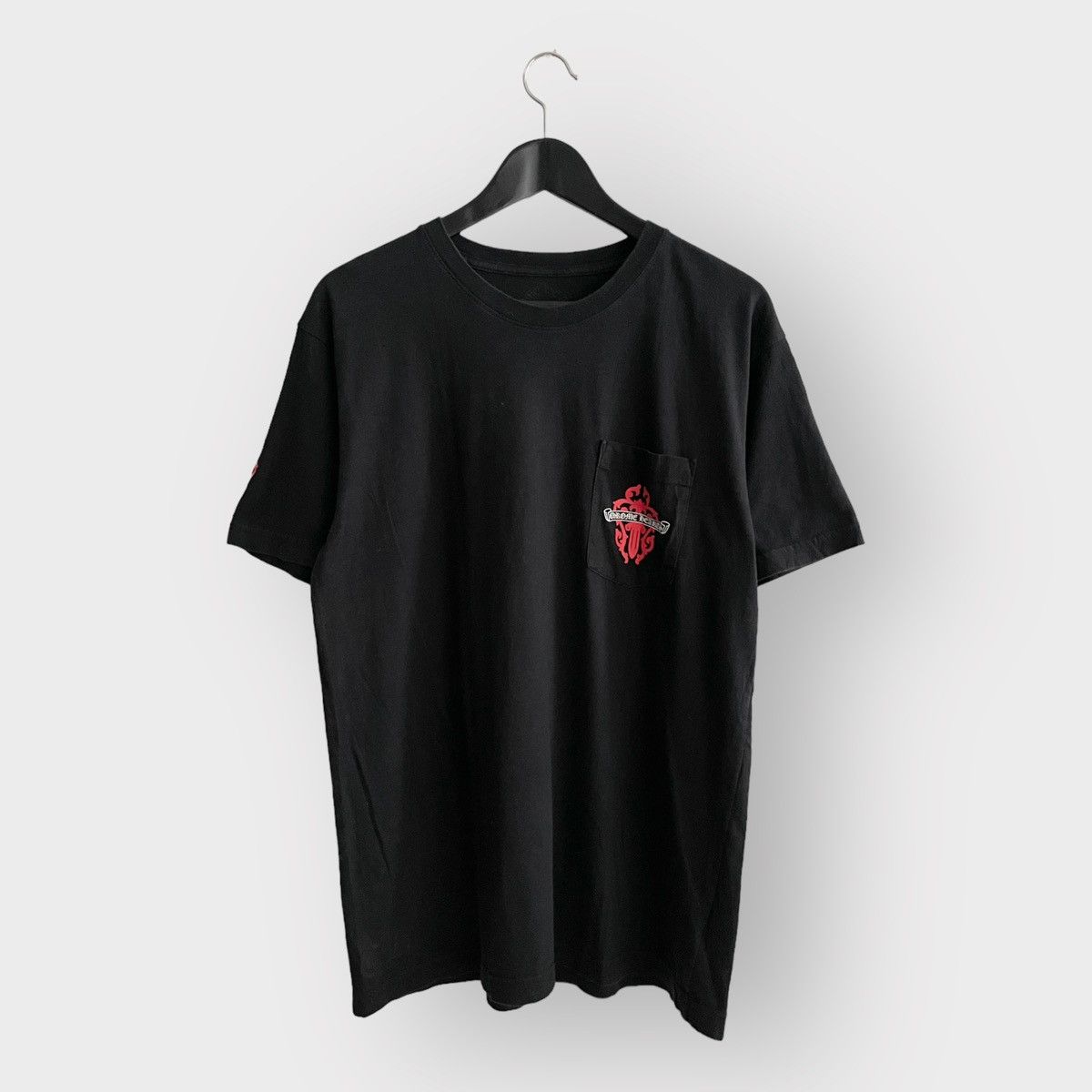 Chrome Hearts STEAL! 2010s Chrome Hearts 3D Print Red Dagger Pocket Tee | Grailed