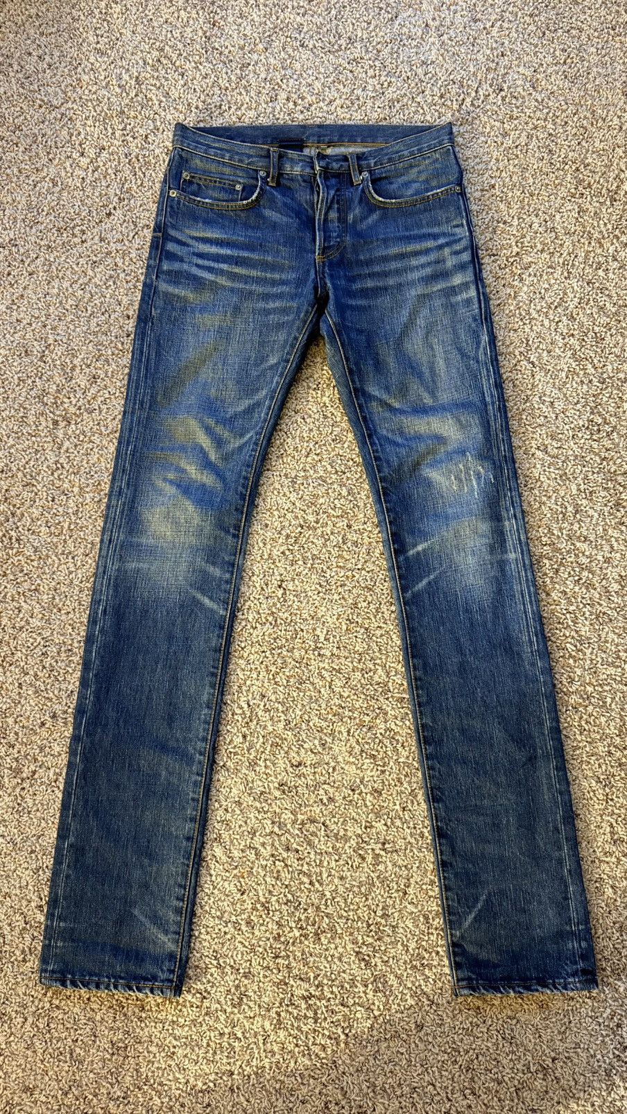 Dior SS06 Dior Homme Hedi Slimane Blue Clawmark Jeans | Grailed