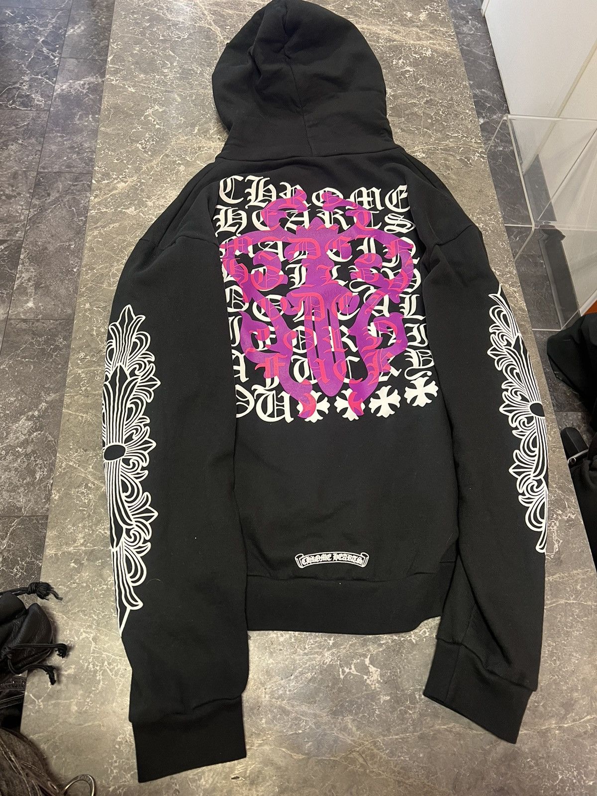 Chrome Hearts Chrome hearts pink dagger hoodie | Grailed